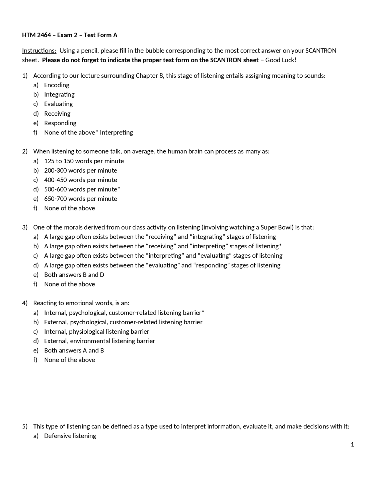 Introduction to Service Exam: 45 multi-choice Questions with Answers ...