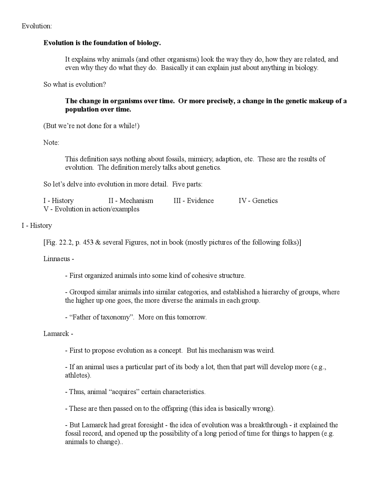 History, Mechanism, Evidence and Genetics of Evolution - Study Guide ...