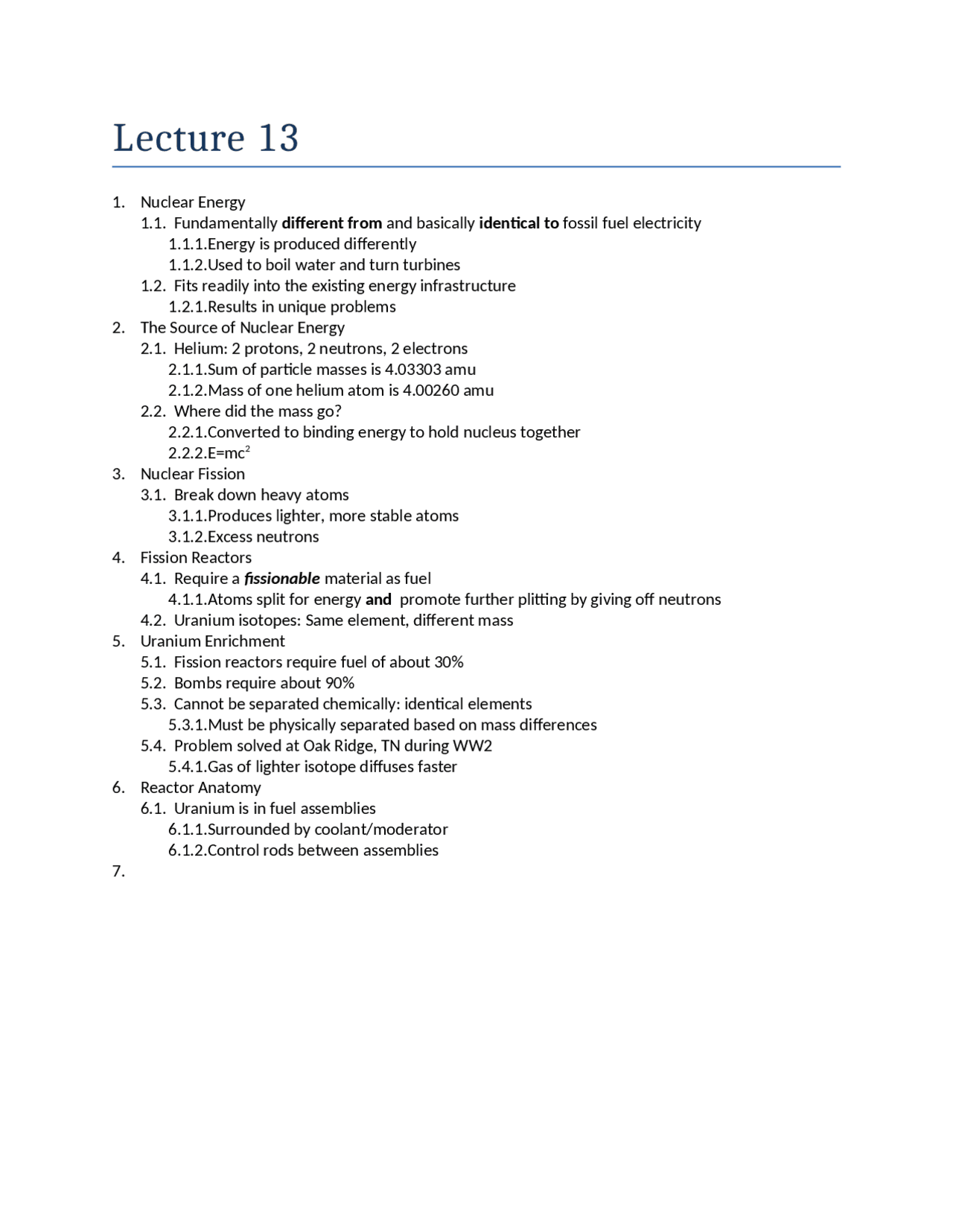Class Notes On Nuclear Energy Resources Geology Geos 1024 Docsity