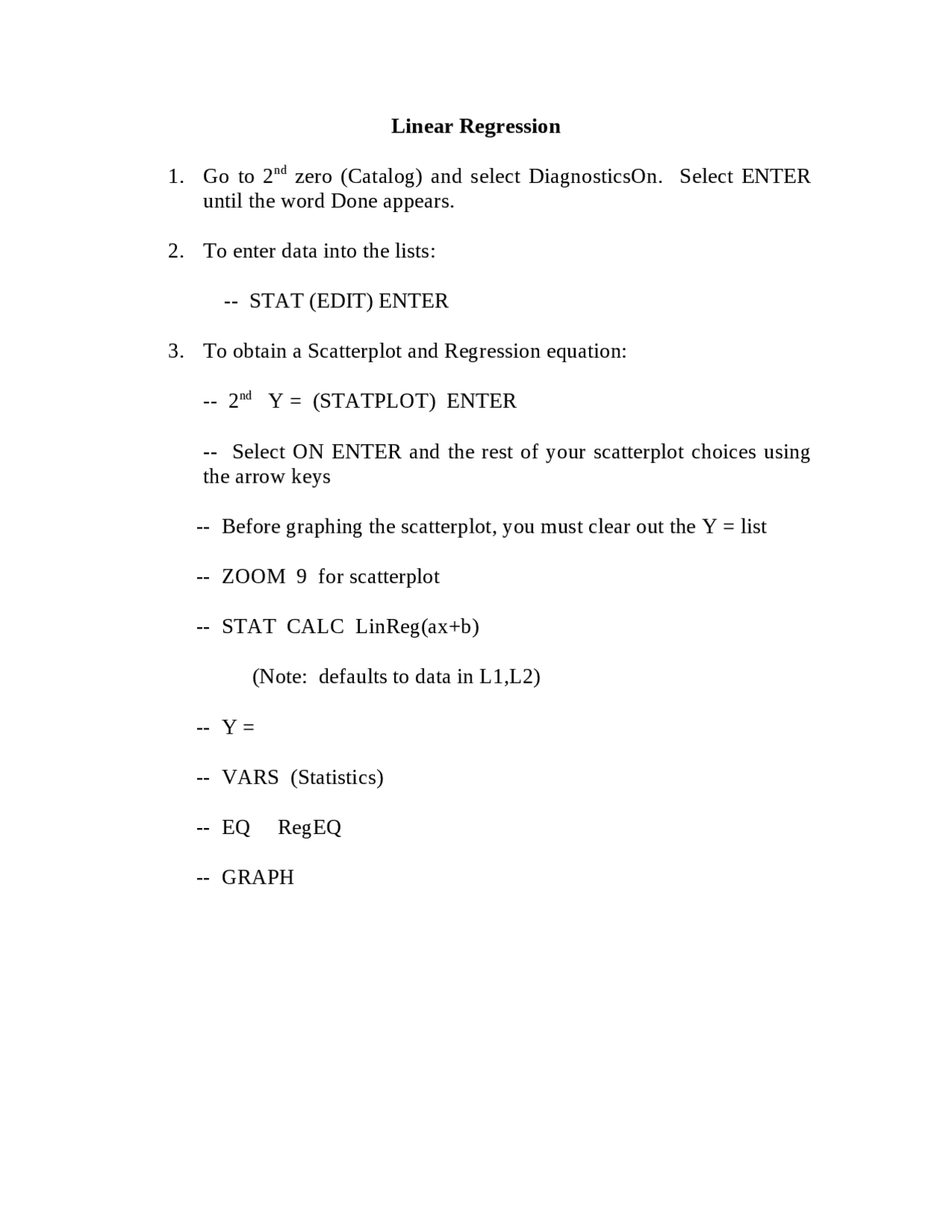 Linear Regression | Math Concepts Calculus | MATH 131 - Docsity