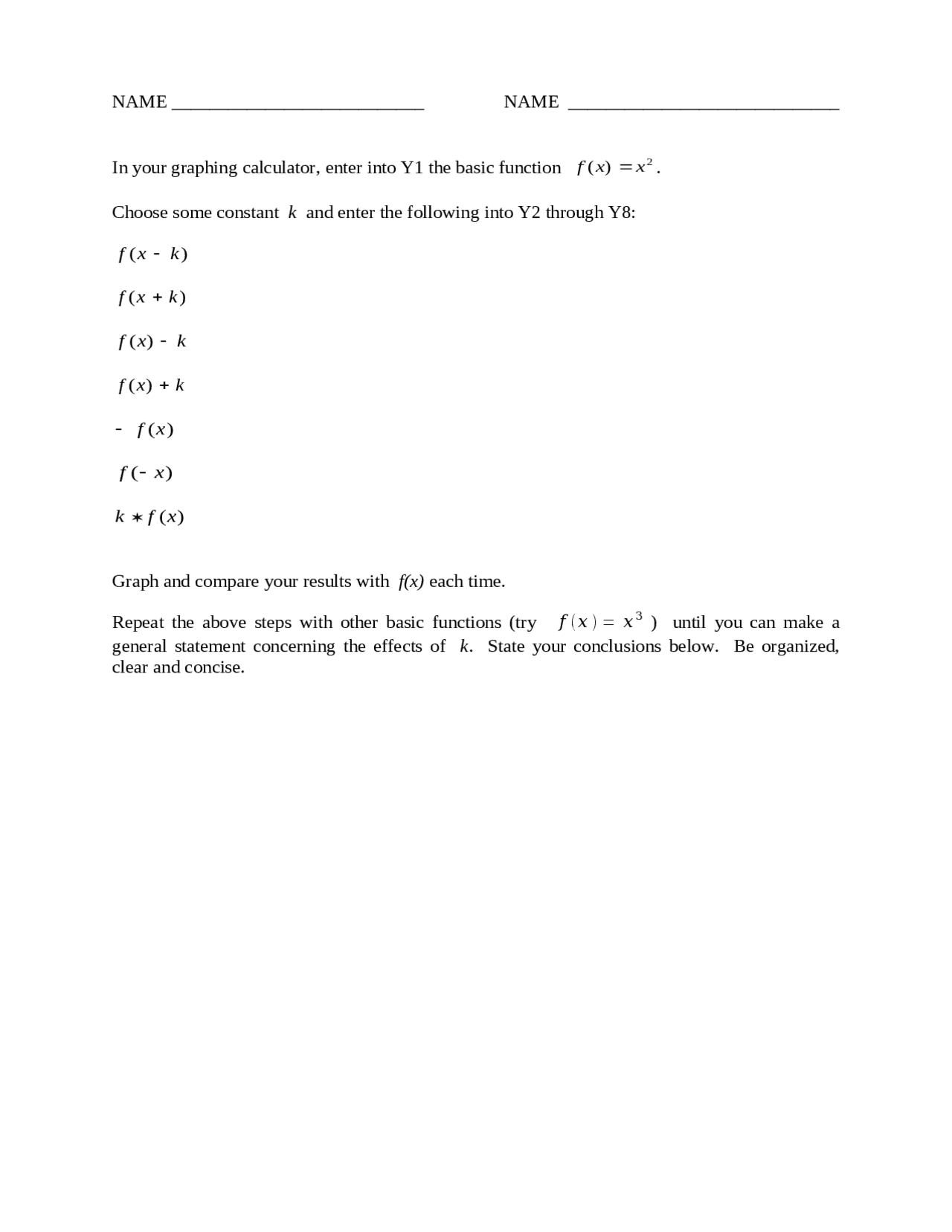 Assignment For Applied Calculus I Math 131 Docsity