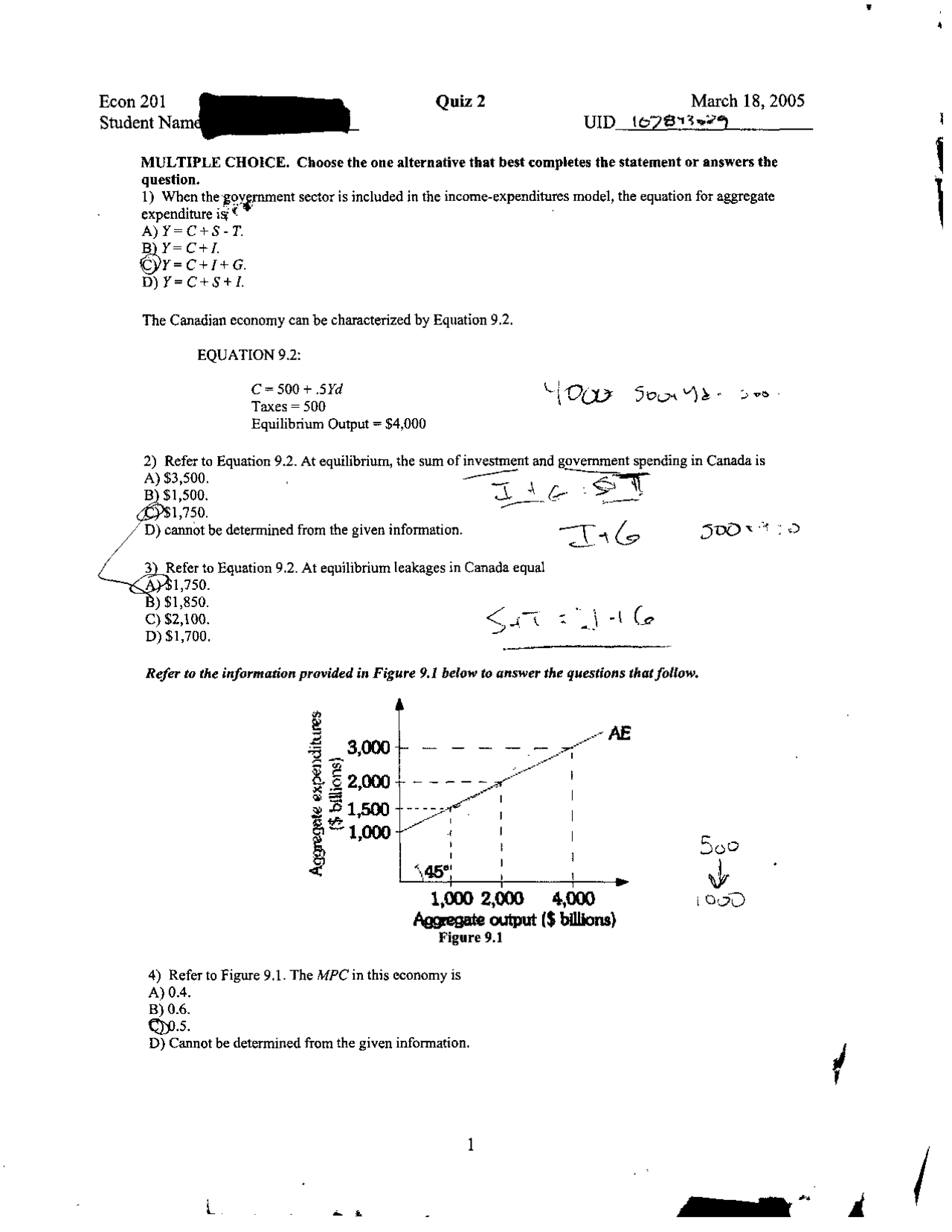 Quiz Ii Solved Principles Of Macroeconomics Econ 201 Quizzes