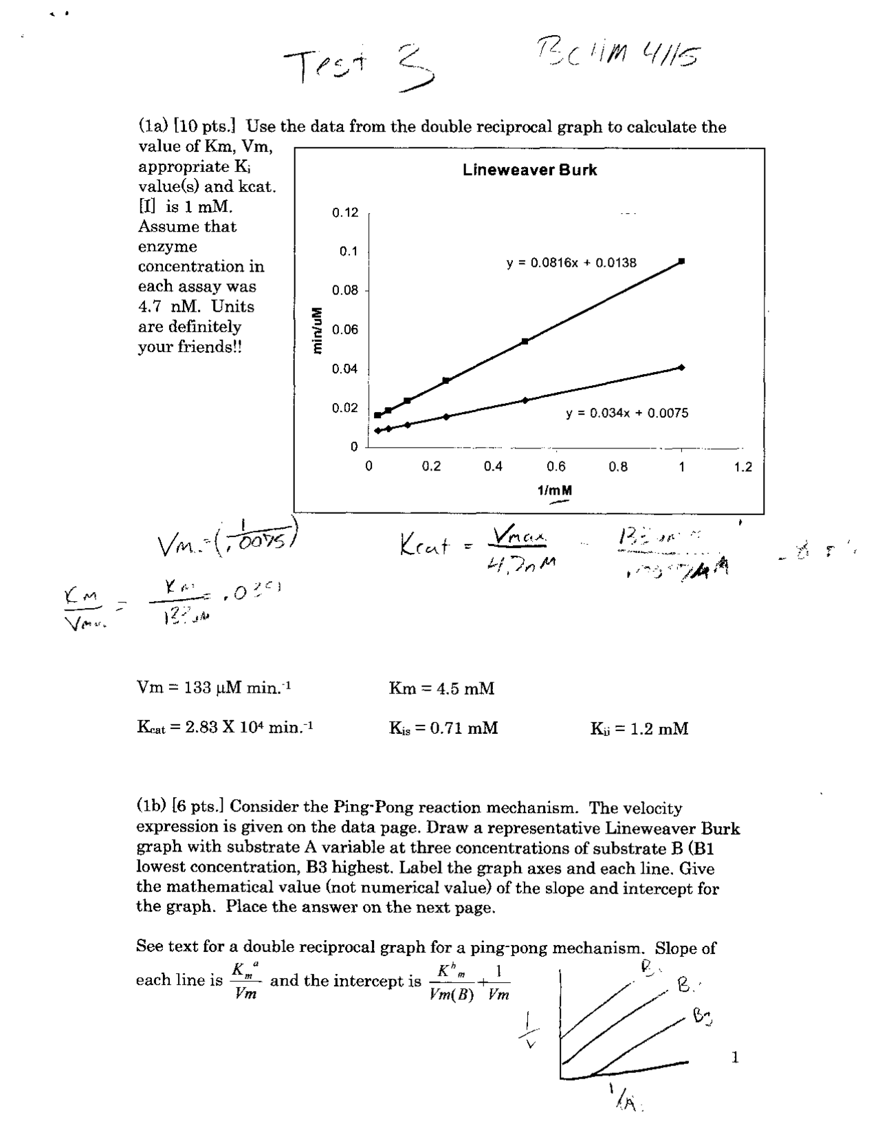 Test 3 With Answers General Biochemistry Bchm 4115 Docsity