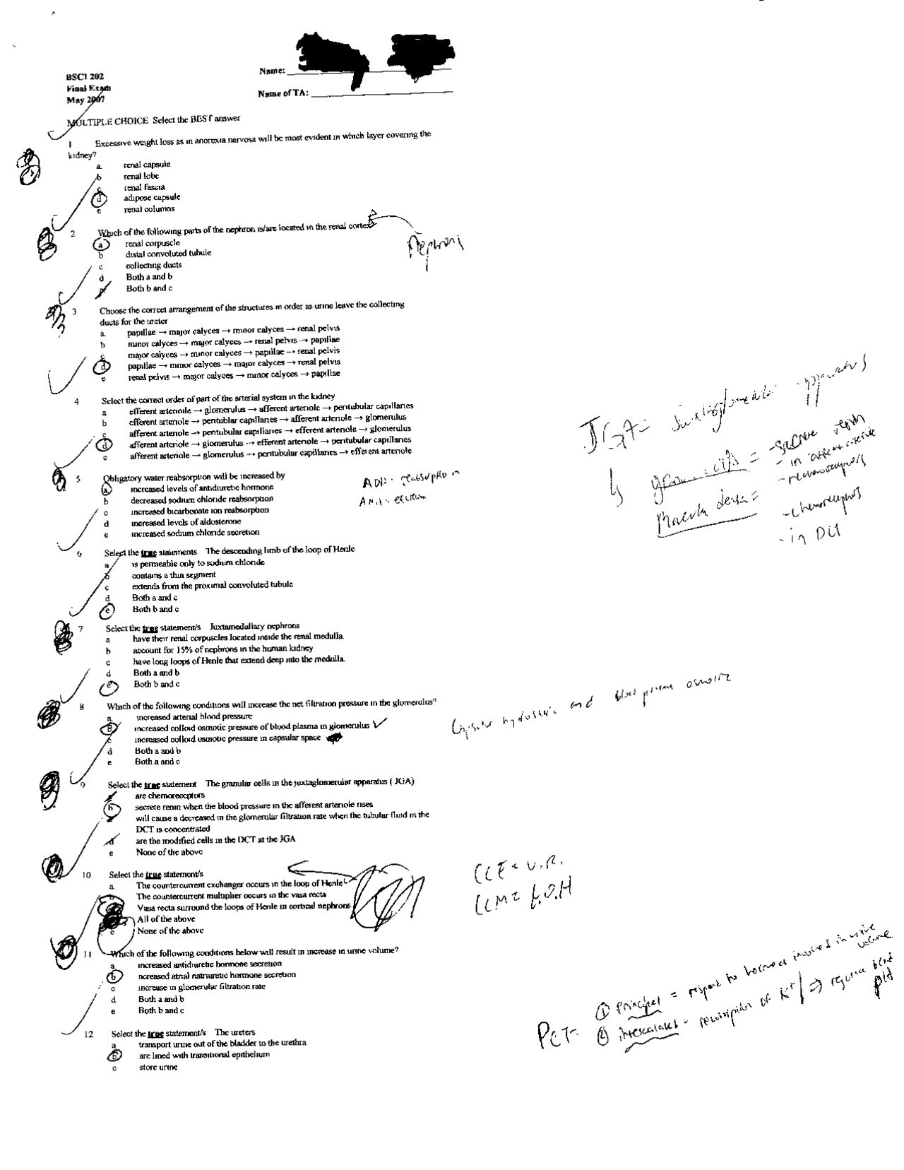 47 Question Test On Human Anatomy And Physiology Ii With Answers