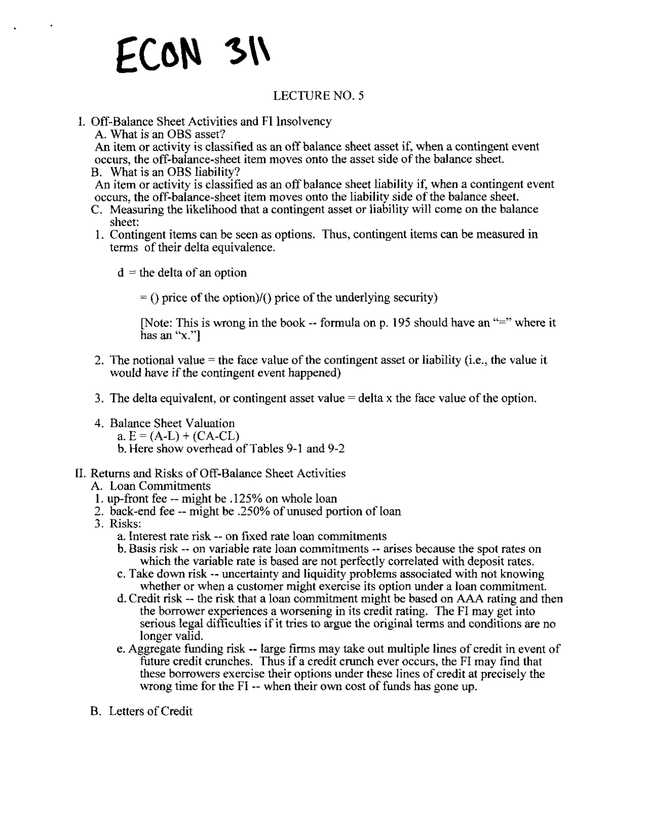 Understanding Off-Balance Sheet Activities & FI Insolvency: OBS Assets ...