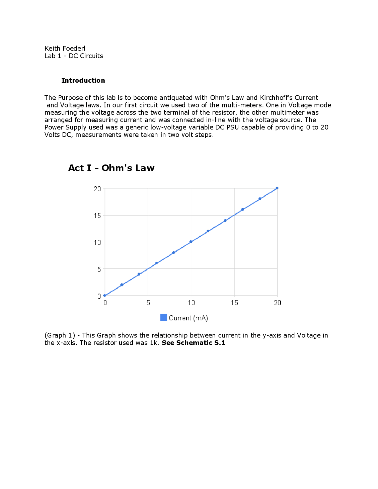 Lab 1 DC Circuits - Introduction to Ohm's Law | ECE 101 - Docsity