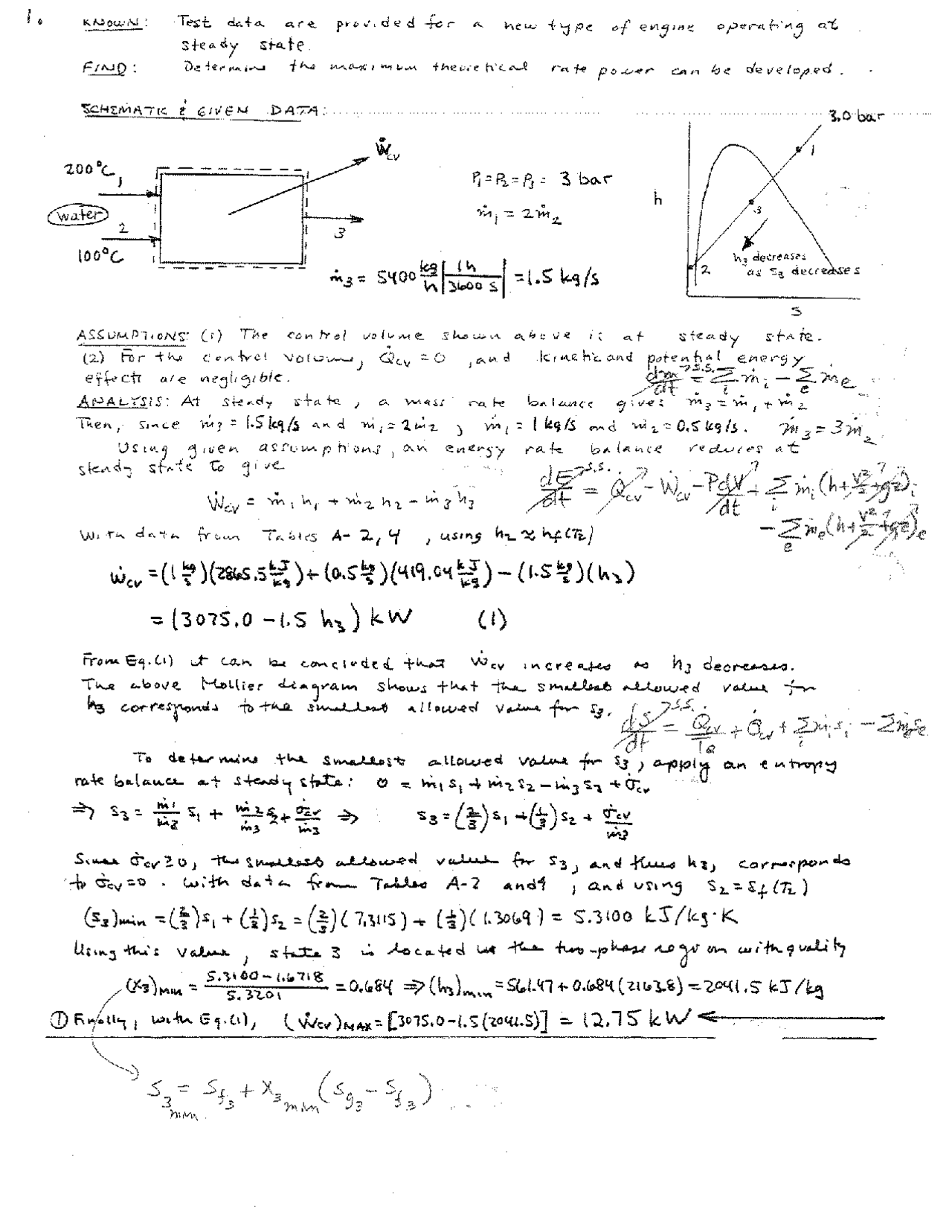 Exam 2 With Hand Written Solution Thermodynamics Me 3124 Docsity