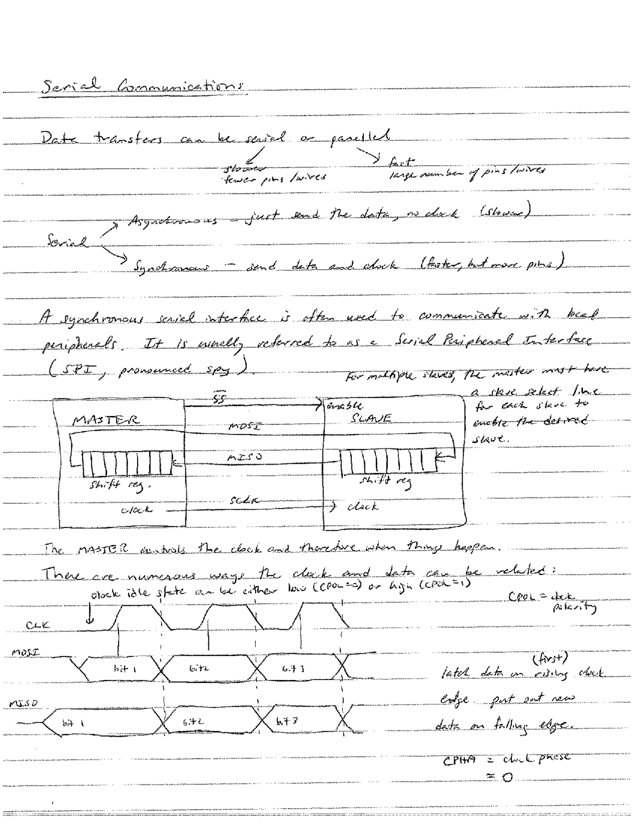 Serial Communications Microprocessor System Design Notes Ece 3534