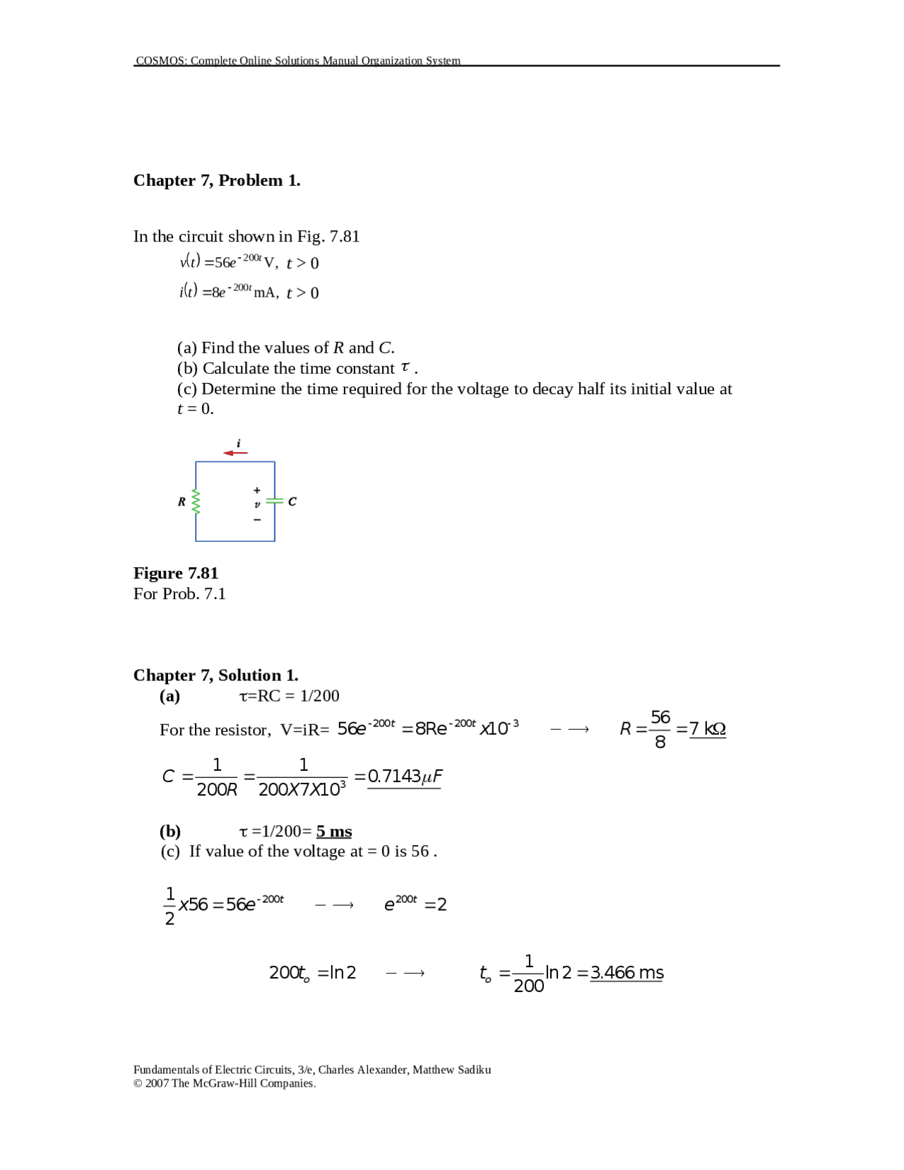 Circuit Assignment With Solution Electric Circuit Analysis Ece 2004