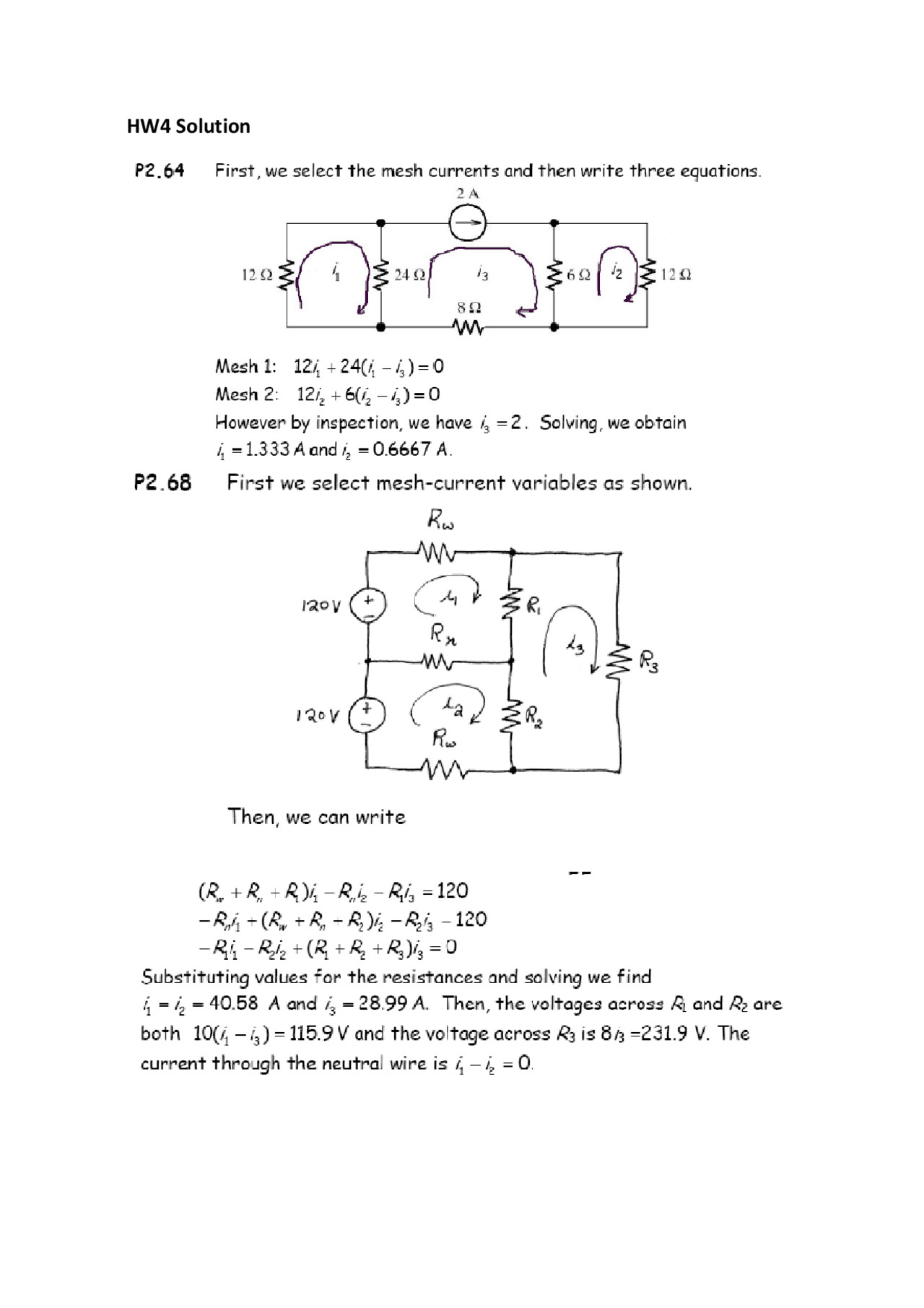 Problems From Book Electrical Theory Ece 3054 Docsity