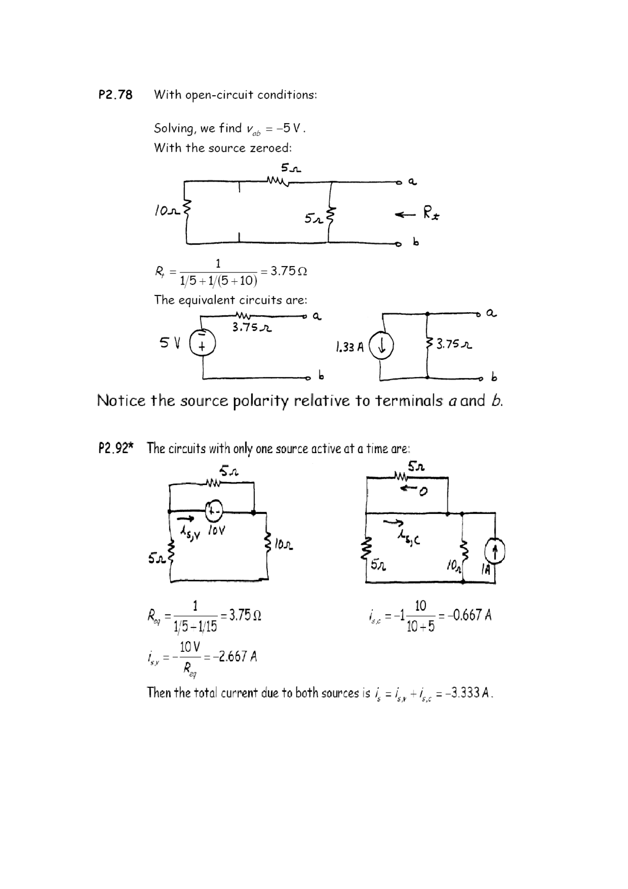 6 Random Problem Solved From Book Electrical Theory Ece 3054 Docsity