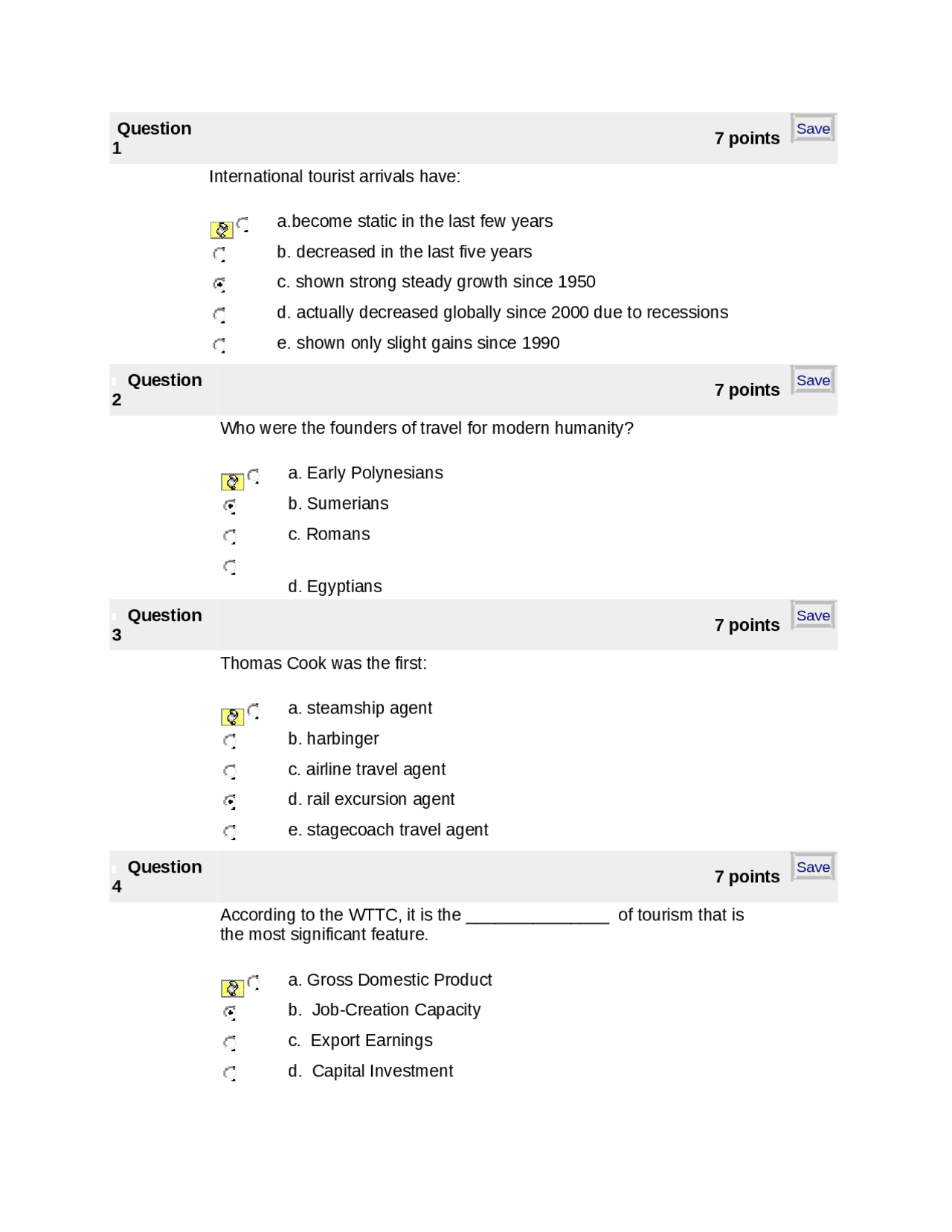 18 MCQs with Answers for Quiz 1 - Travel and Tourism Management | HTM ...