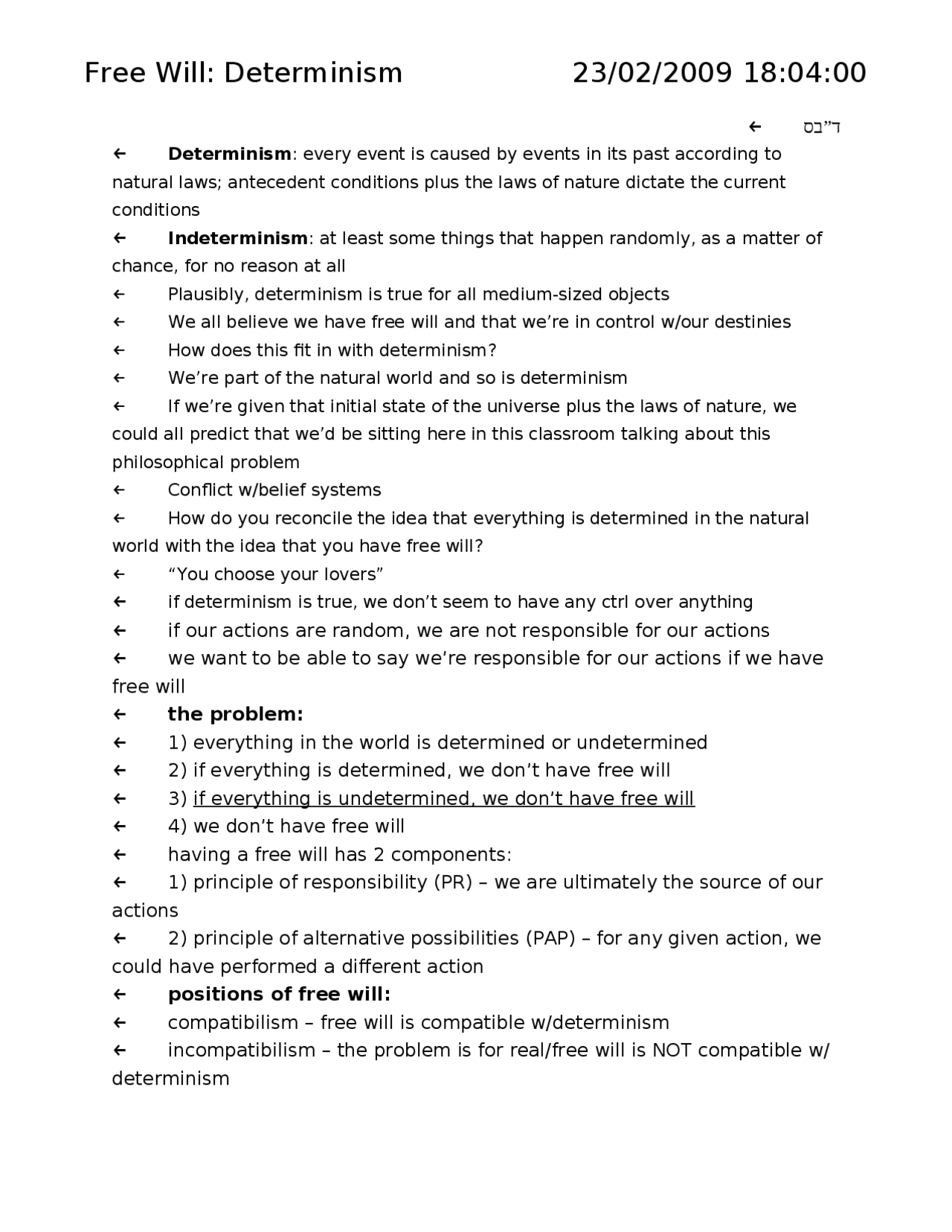Free Will: Determinism - Introduction to Philosophy | PHIL 100 | Study ...