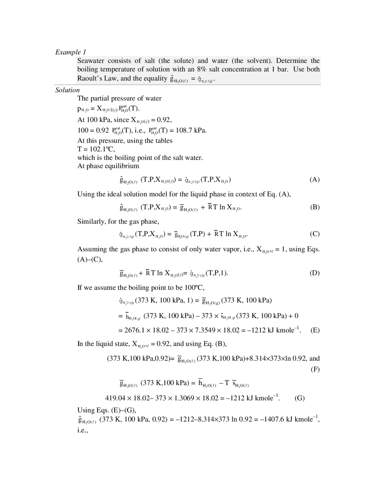 Solved Examples On Advanced Thermodynamics Me 501 Docsity