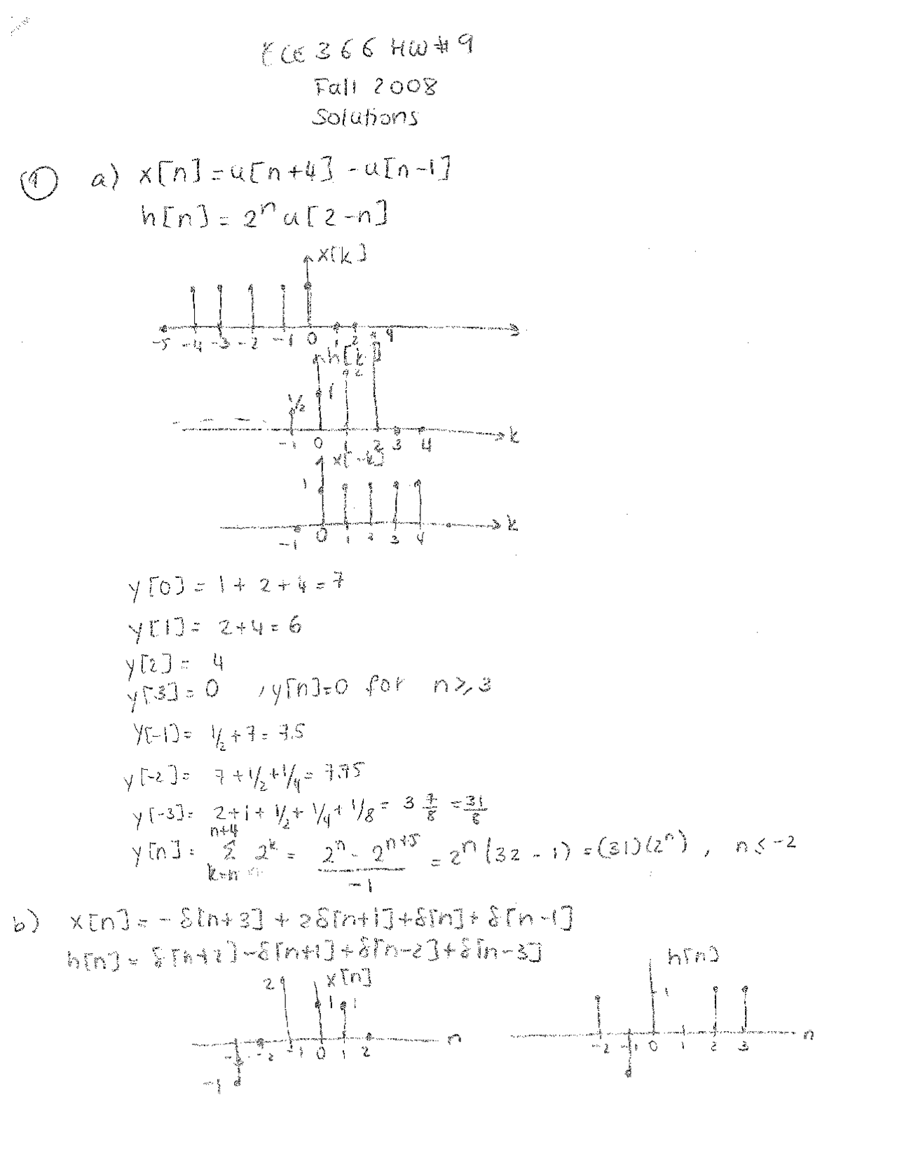 Introduction To Signal Processing Homework 9 Solutions Ece 366 Docsity