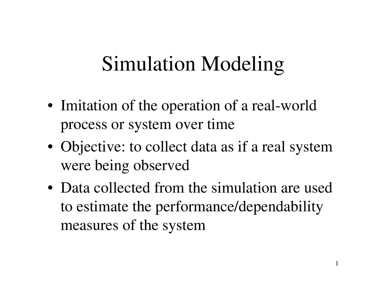 Lecture Notes On Simulation Modeling Cs 6910 Docsity