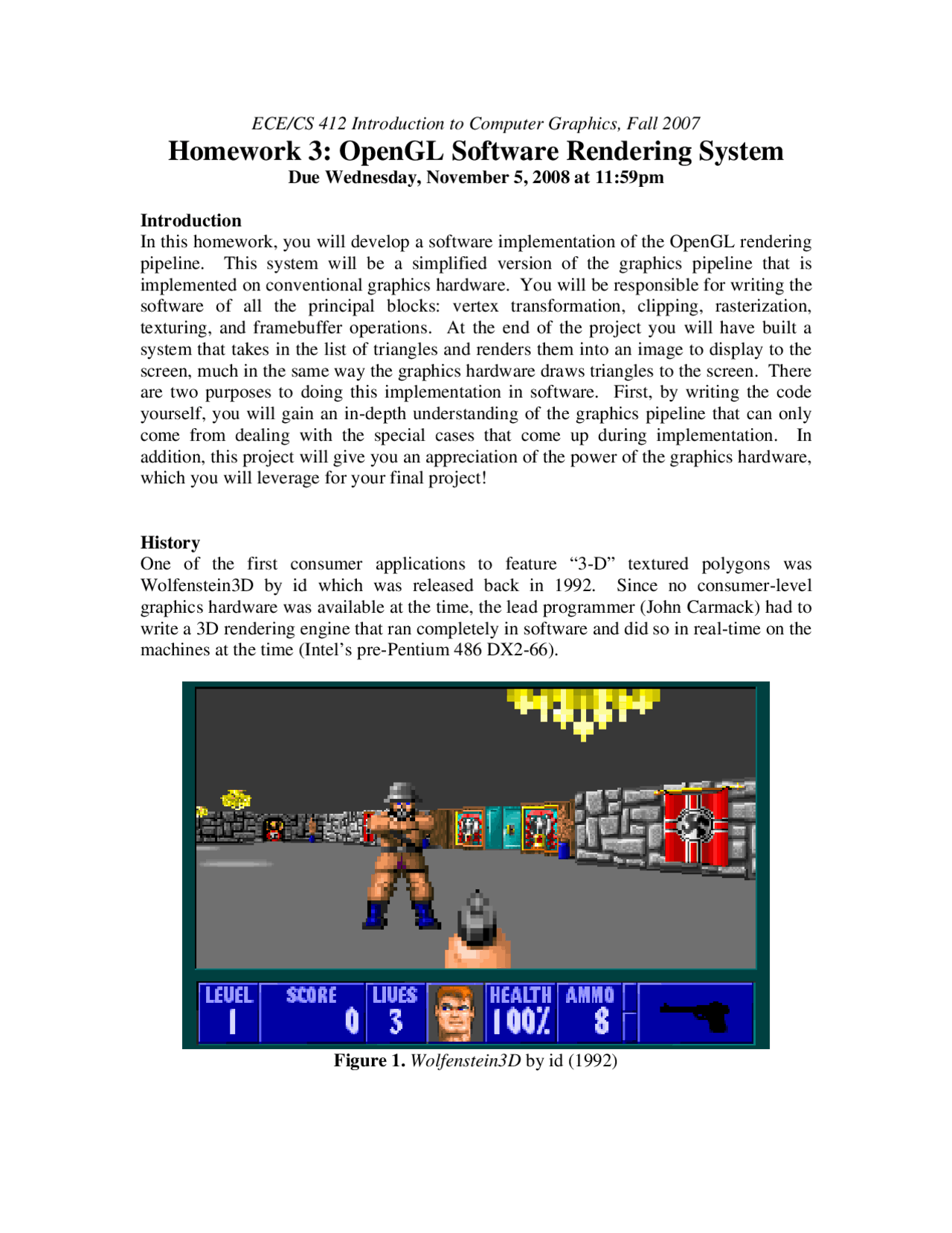 Homework 3 Opengl Software Rendering System Cs 412 Docsity