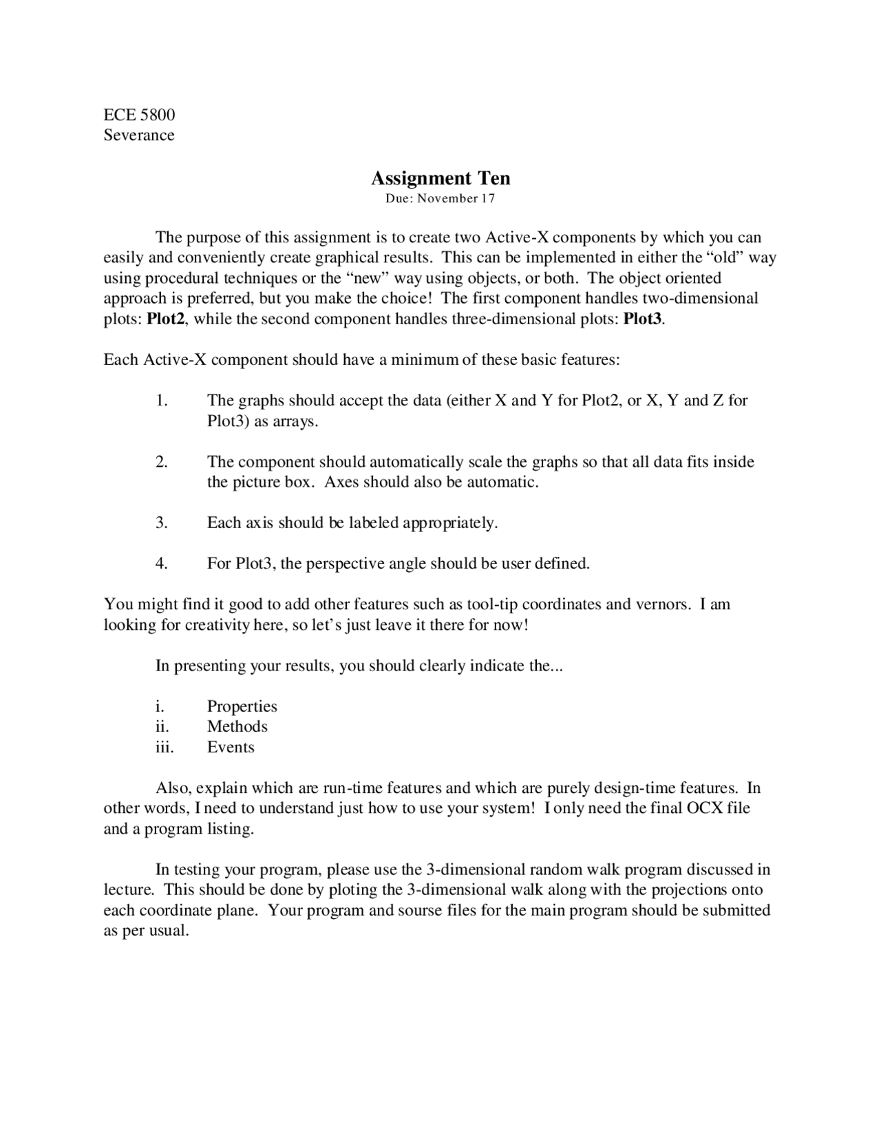 Assignment 10 For System Modeling And Simulation Ece 5800 Docsity