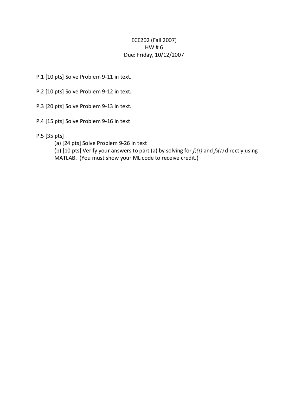 Homework 6 Practice Problems On Circuits And Systems Ii Ece 202 Docsity