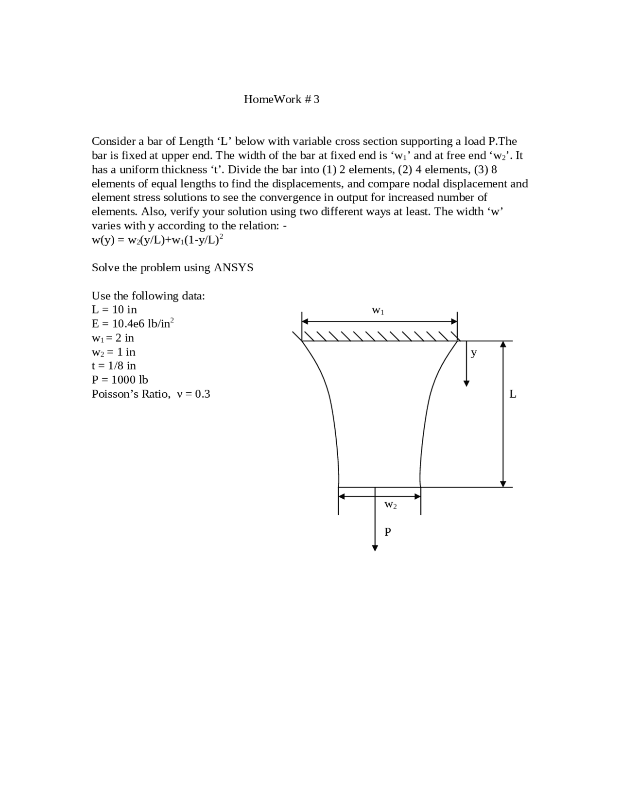 Practice Homework 3 - Mechanical Engineering Design III | ME 360L - Docsity