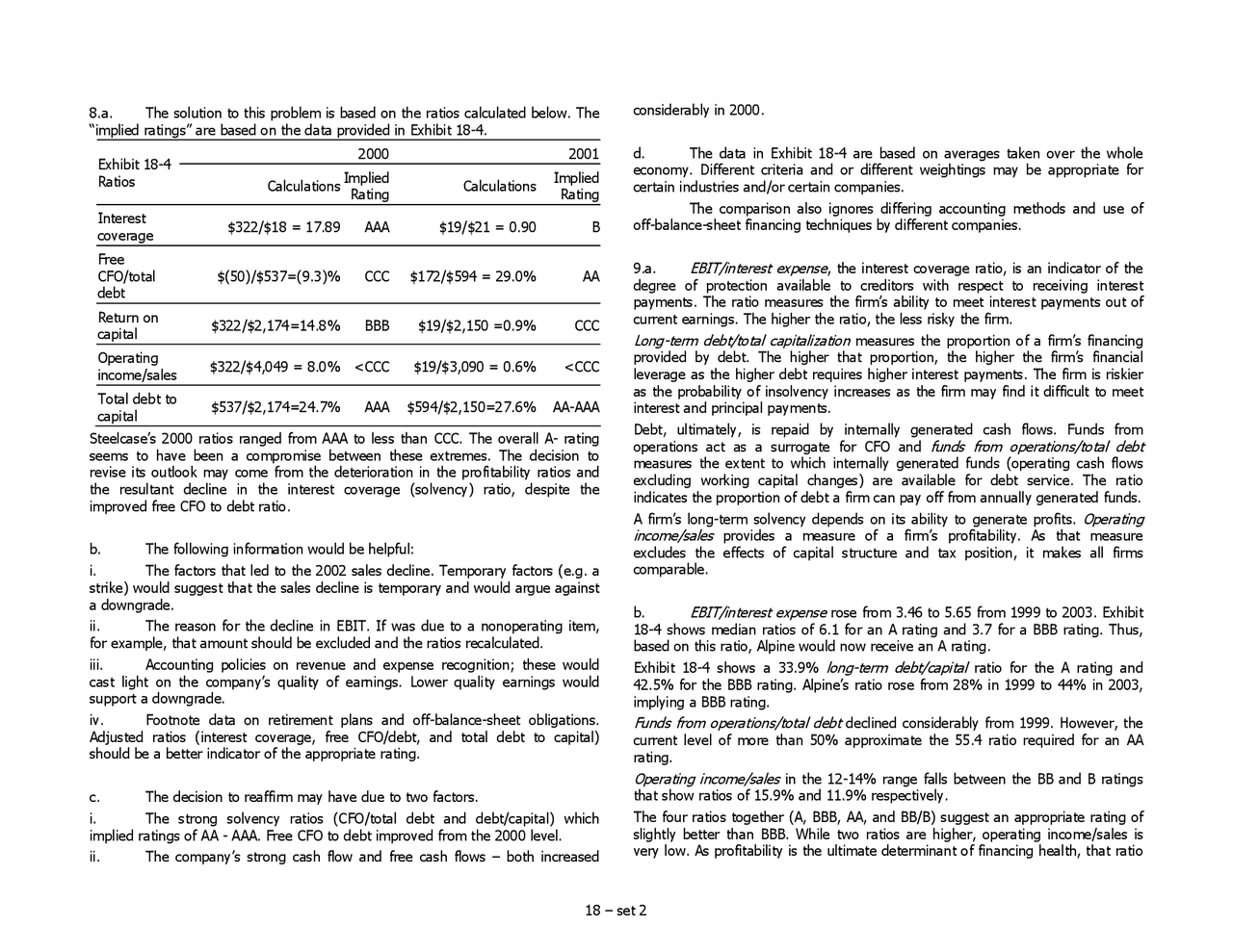 Questions On Financial Statement Analysis Assignment 18 Actg 516