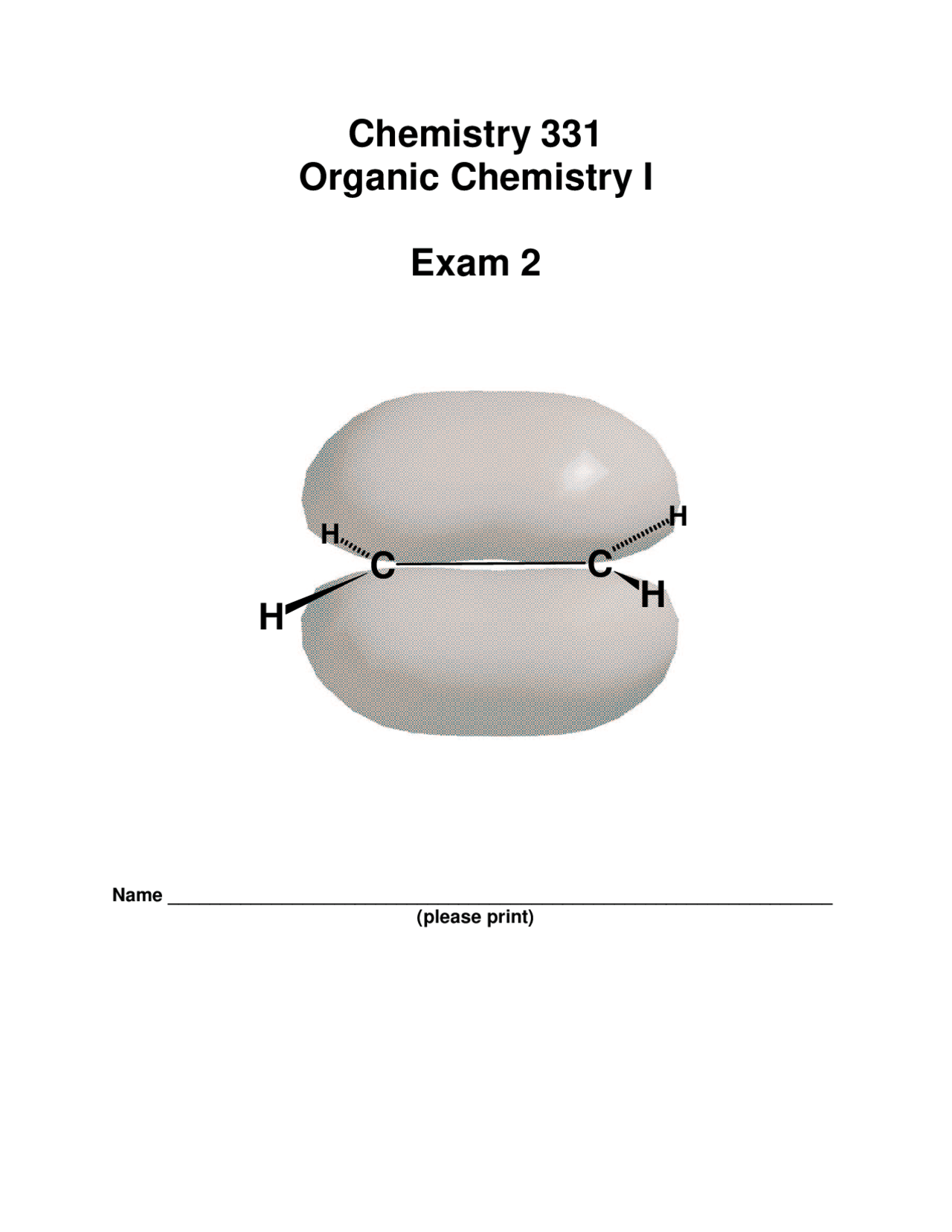 Organic Chemistry I Exam 2 Problems Ch 331 Docsity
