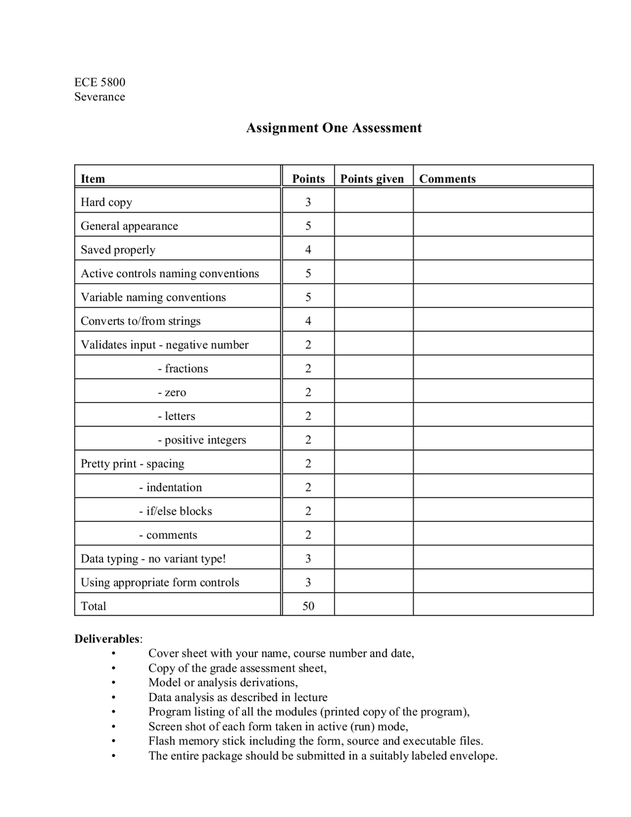 Assignment 1 Assessment For System Modeling And Simulation Ece 5800 Docsity