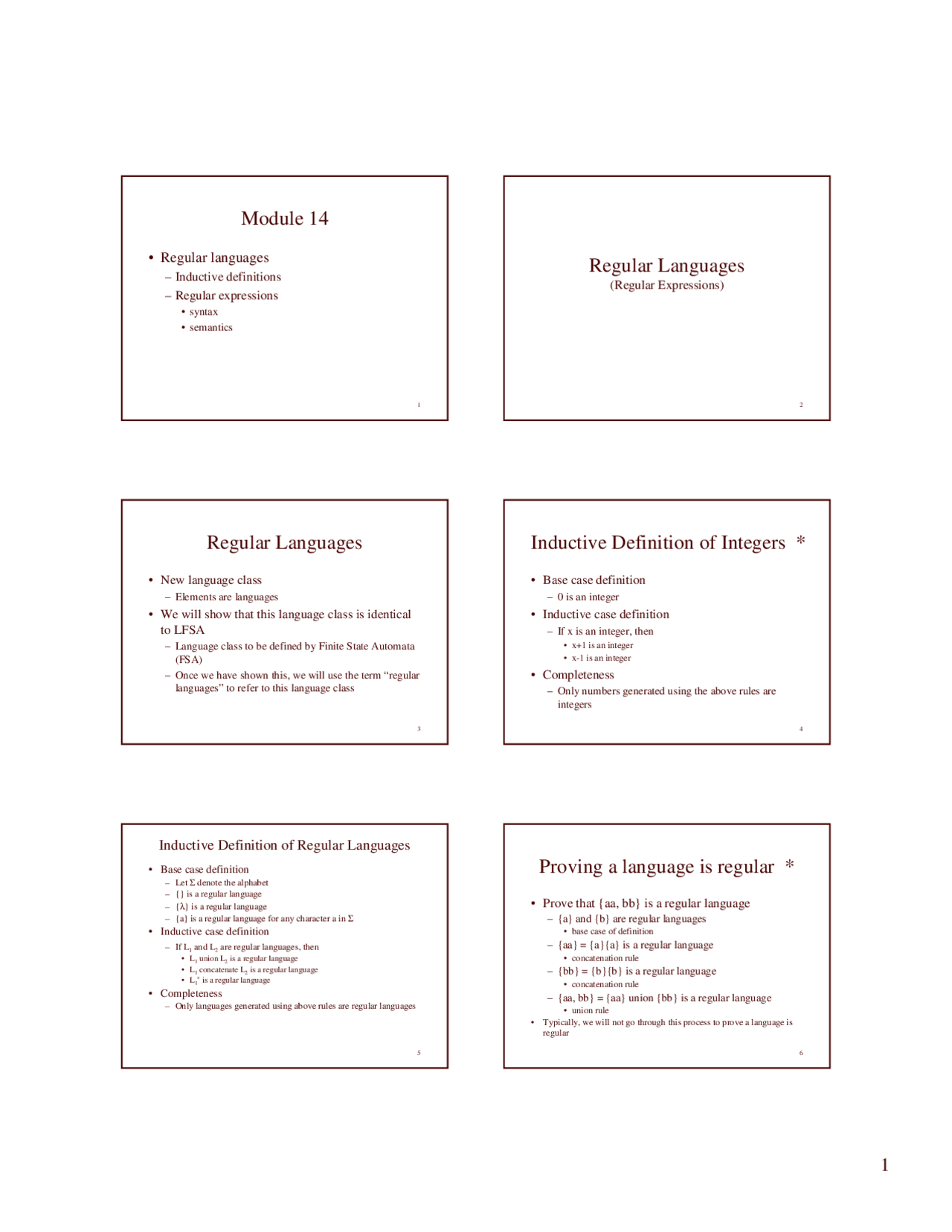 Regular Languages Lecture Slides Cse 460 Docsity