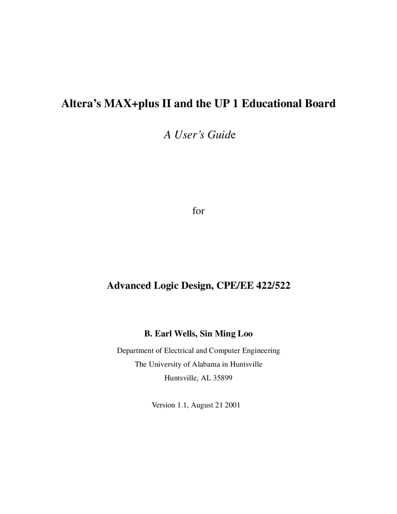 A User's Guide for Advanced Logic Design | EE 422 | Lab Reports ...