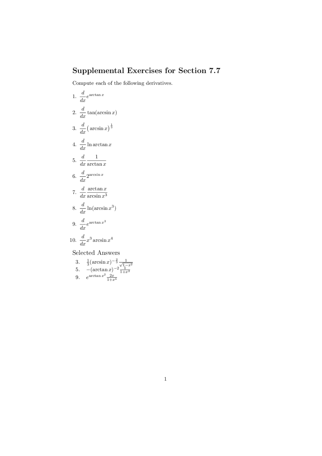 Practice Exercises with Solutions - Calculus II | MTH 133 | Assignments Calculus - Docsity