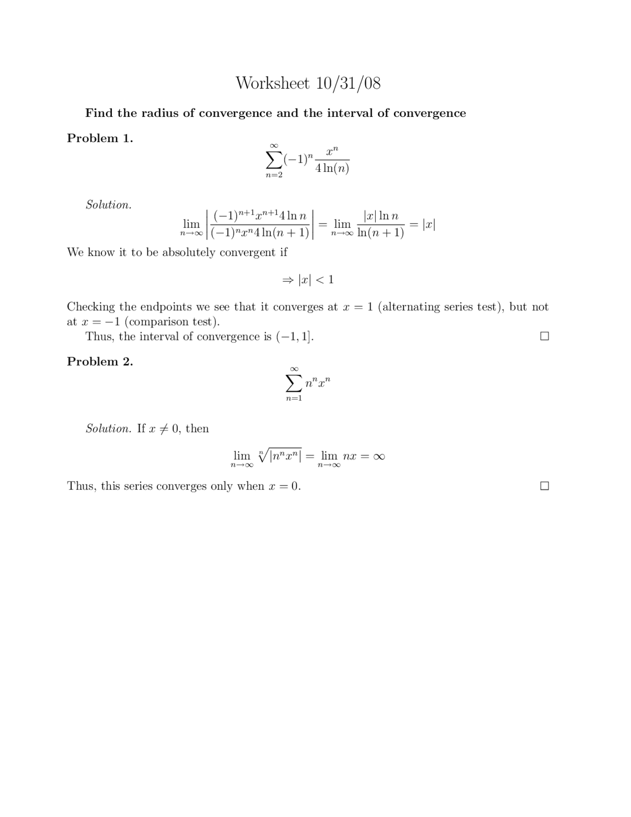 Worksheet Problems With Solution Calculus Iii Math 253 Docsity
