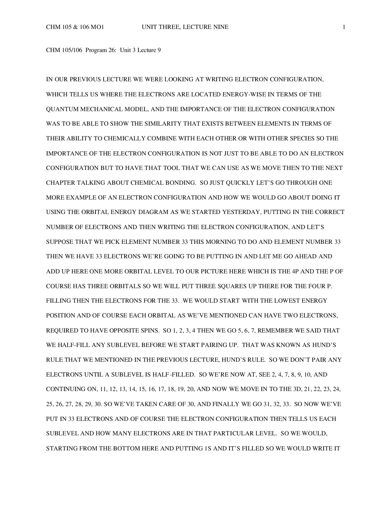 Periodic Table And Periodicity Of Properties Lecture Notes Chm 105