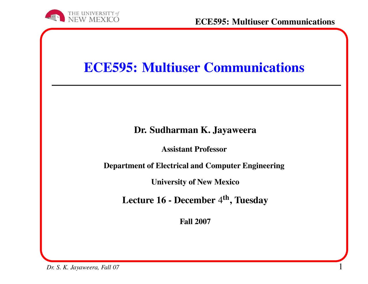 Multiuser Communications - Linear, Non- Linear Interference Cancellers ...