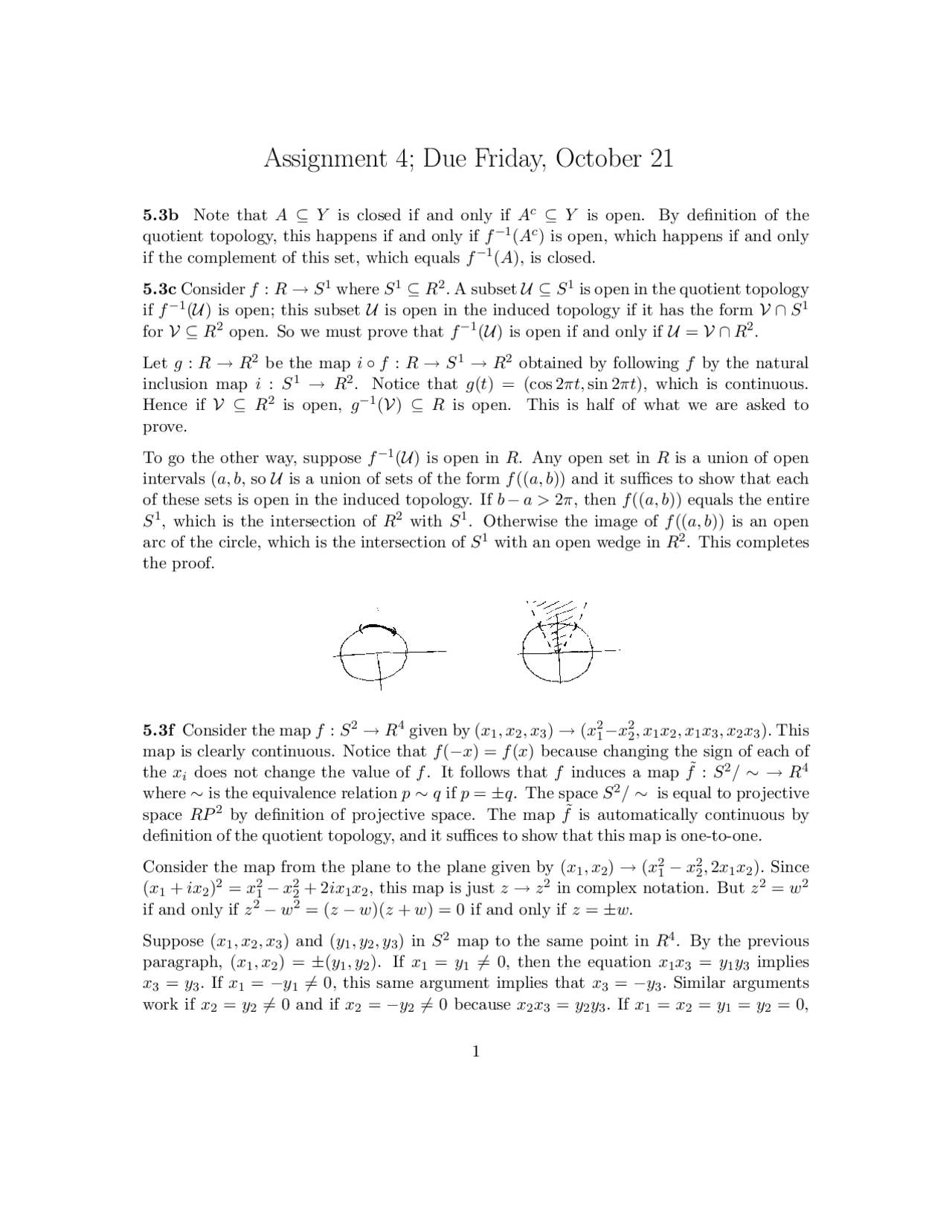 Questions For Assignment 4 Introduction To Topology Math 431 Docsity