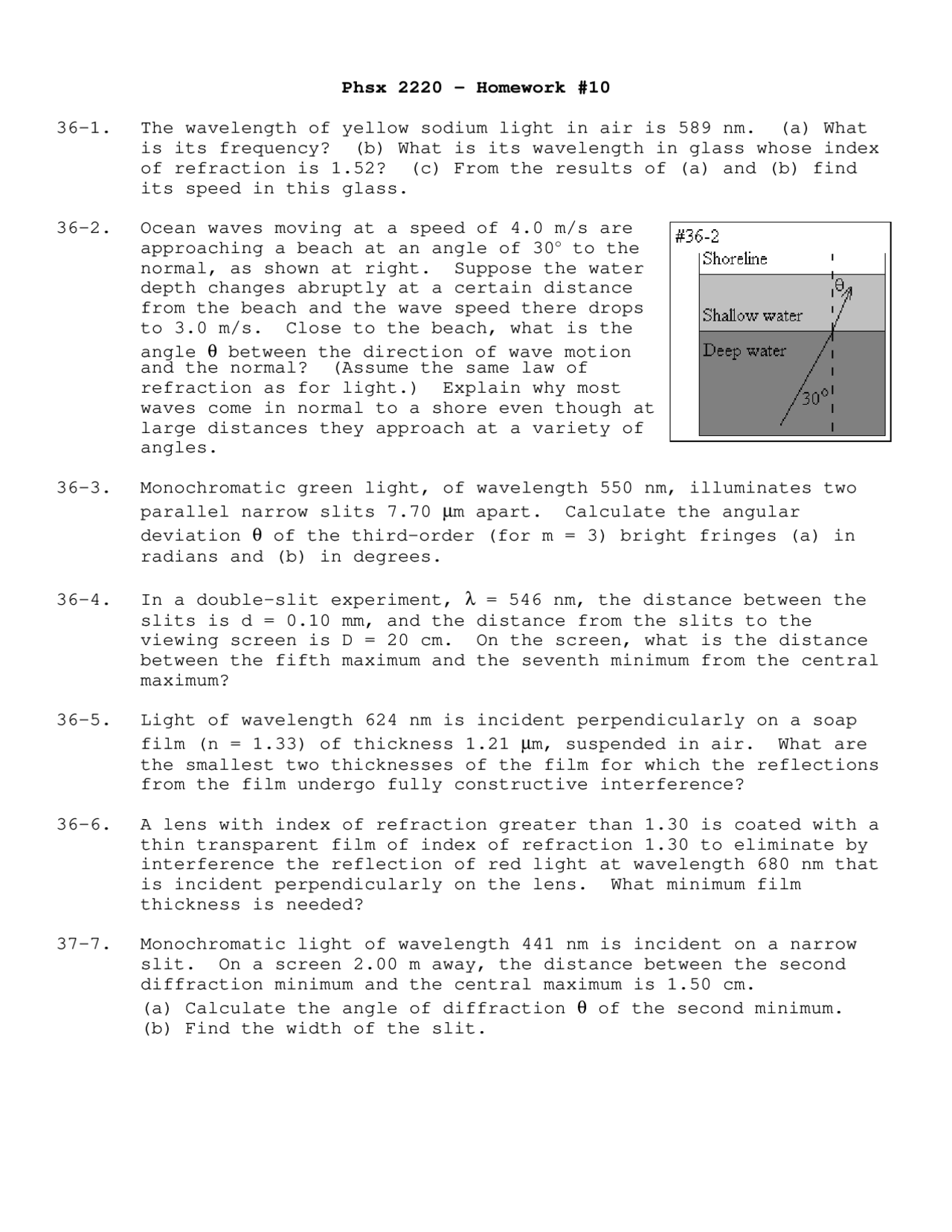 Homework 10 For Physics For Scientists And Engineers Ii Phys 2220