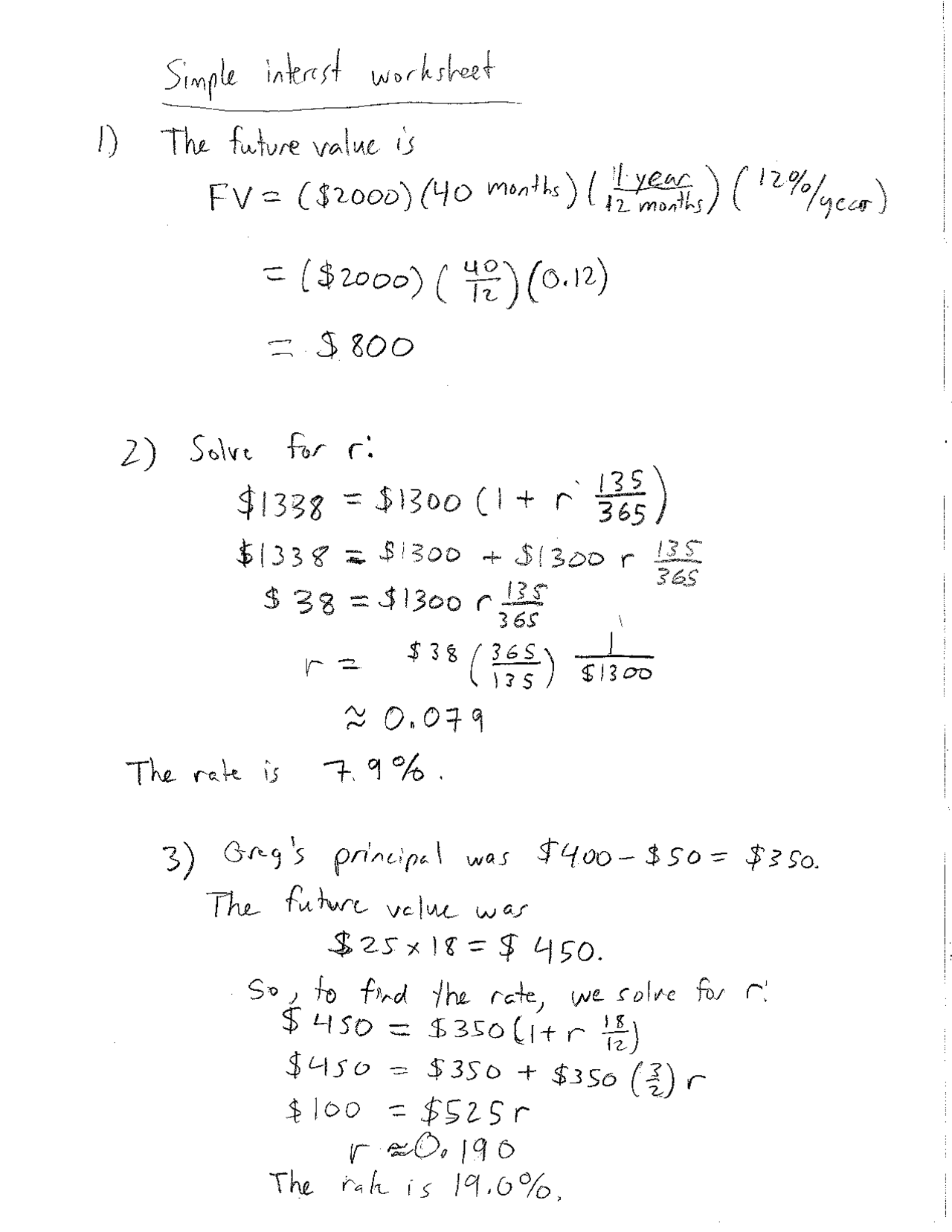 Simple Interest Worksheet University Mathematics II MATH 106 Docsity Simple Interest Worksheet University Mathematics II MATH 106 Docsity