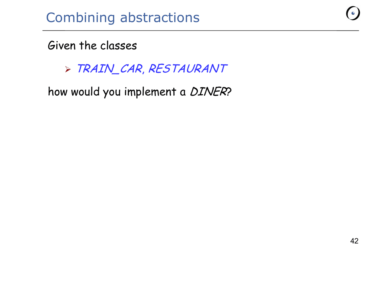 Train, Car, Restaurant - Organization Programming Languages | CSE 452 - Docsity