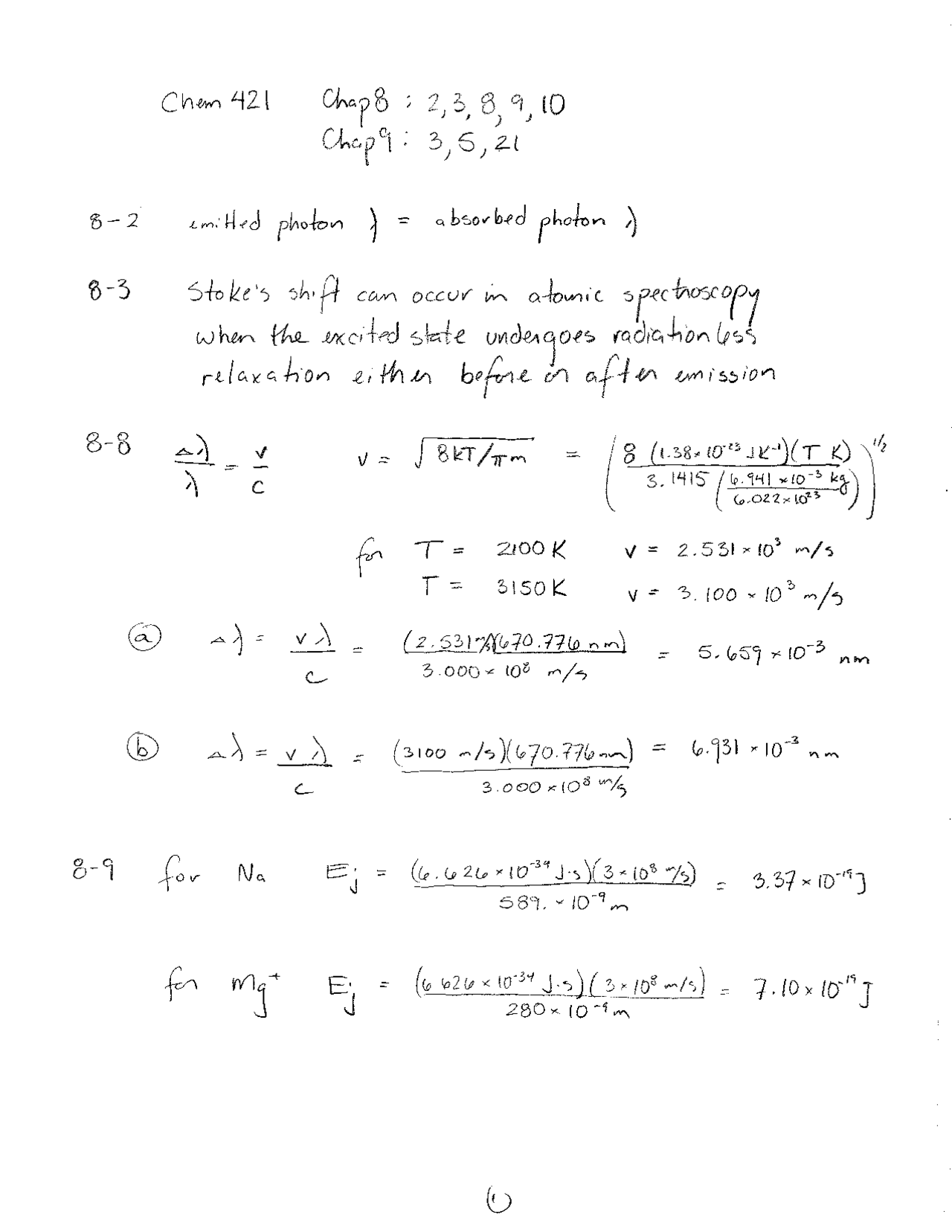 Practice Assignment 3 Instrumental Methods Of Analysis Chem 421