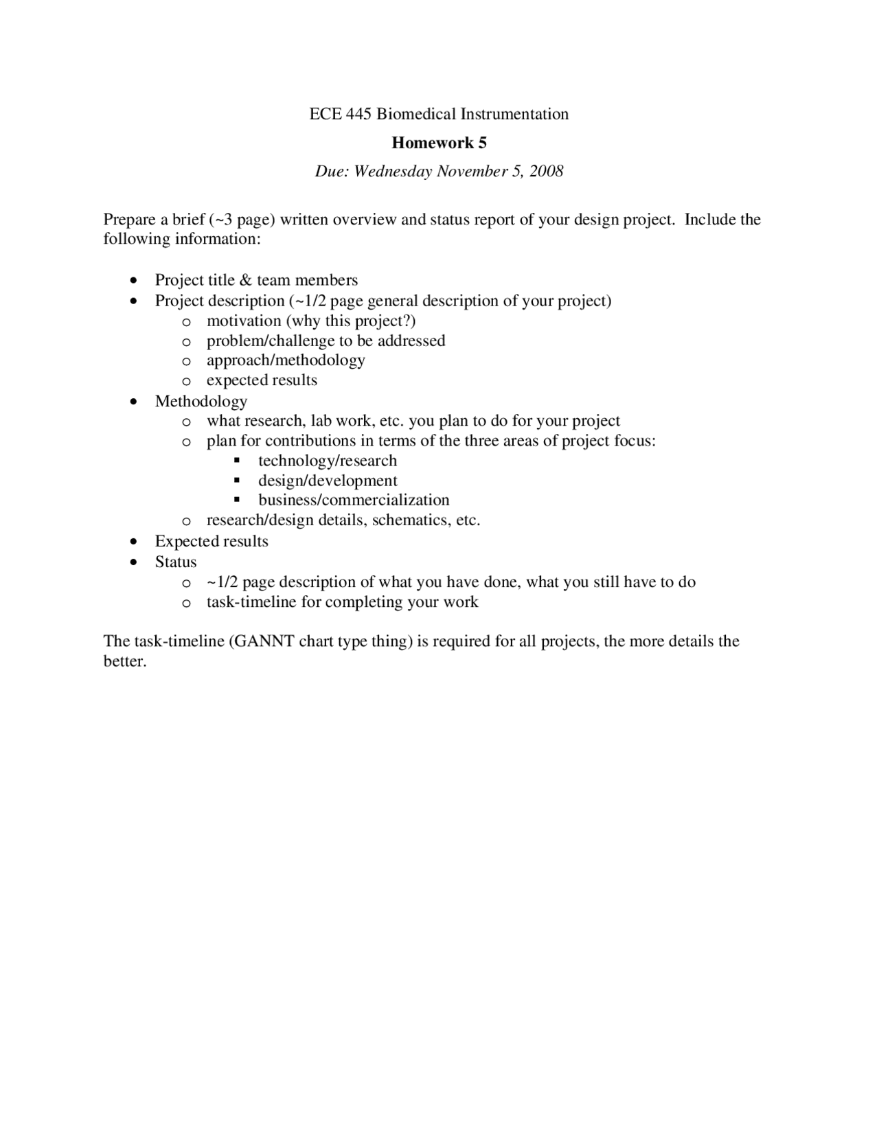 Homework 5 Practice Problems On Biomedical Instrumentation Ece 491