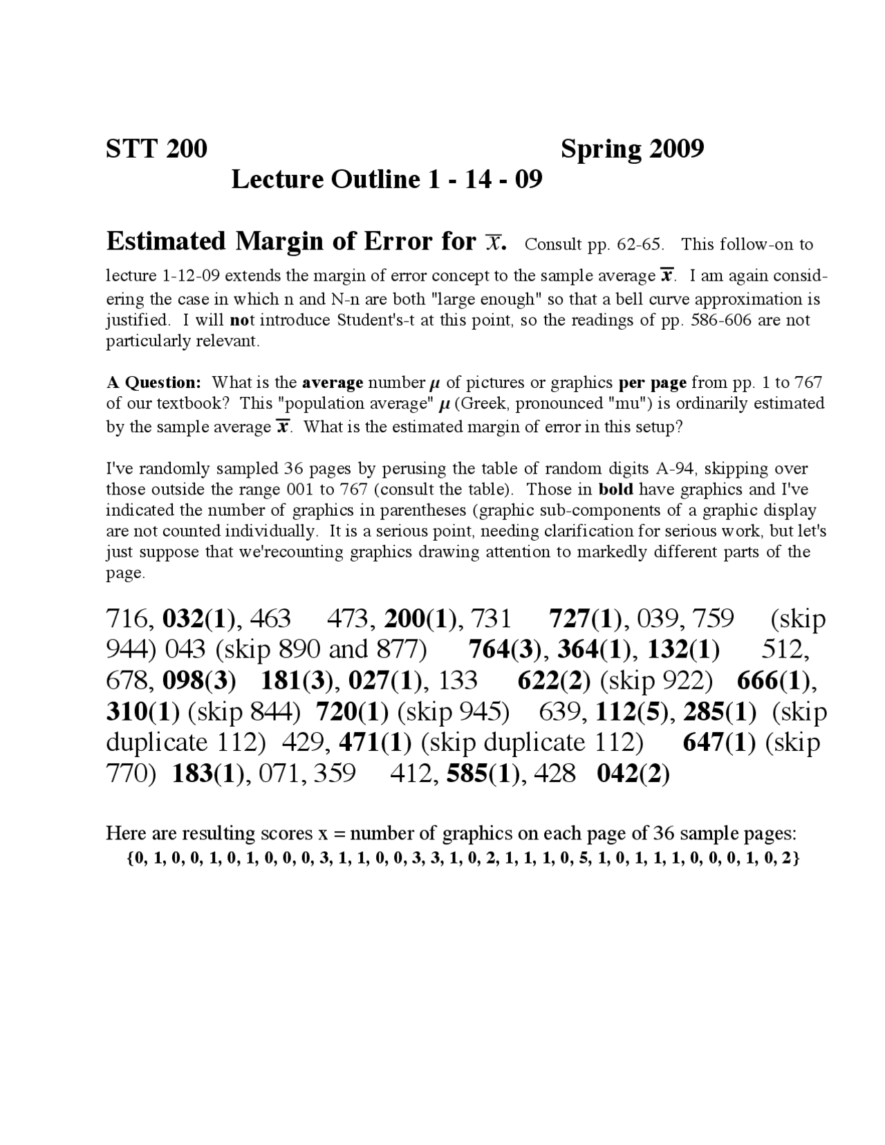 Estimating the Average Number of Graphics per Page in a Textbook with a ...