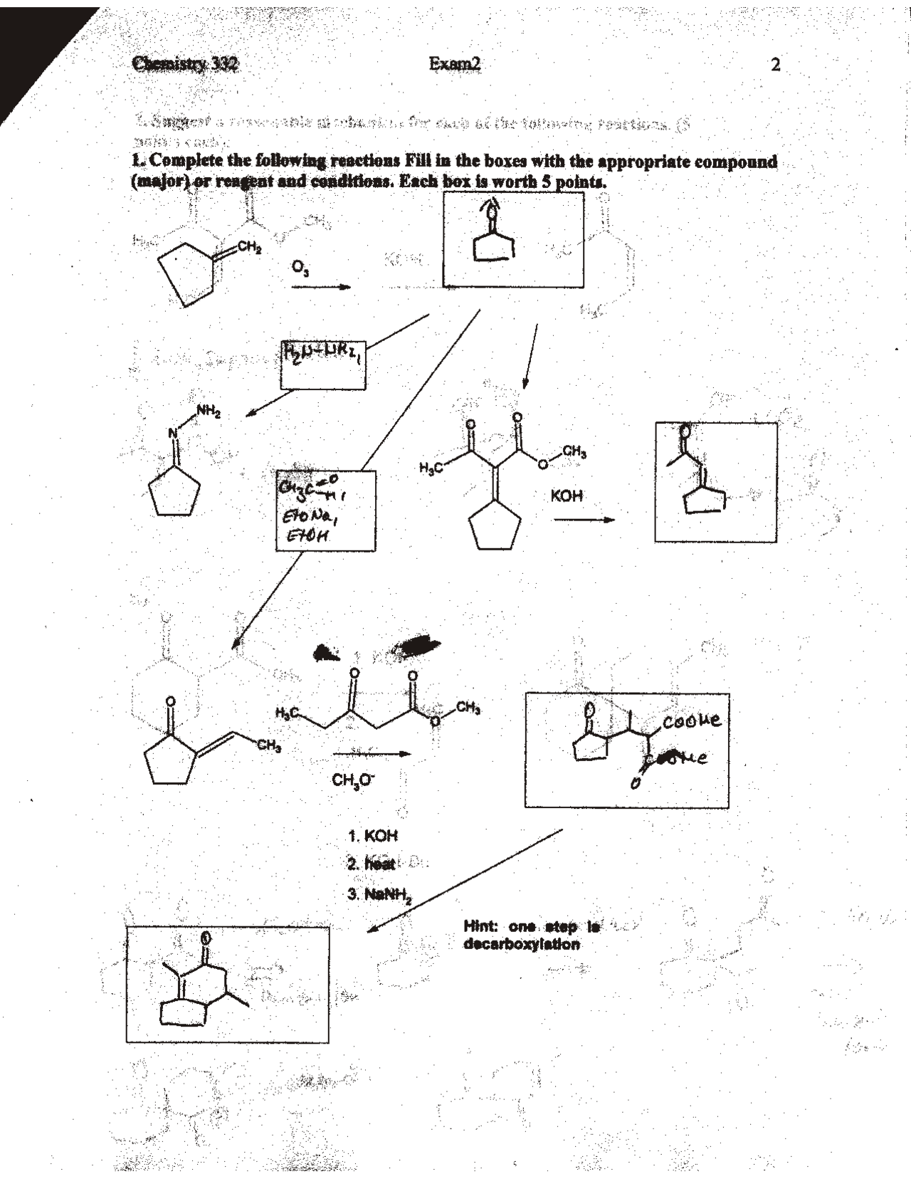 Exam 2 With Resolution Organic Chemistry Ii Ch 332 Docsity