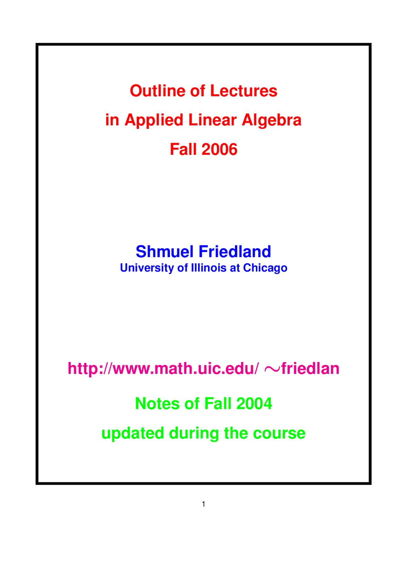 Matrices And Systems Of Equations Lecture Notes Math 310 Docsity