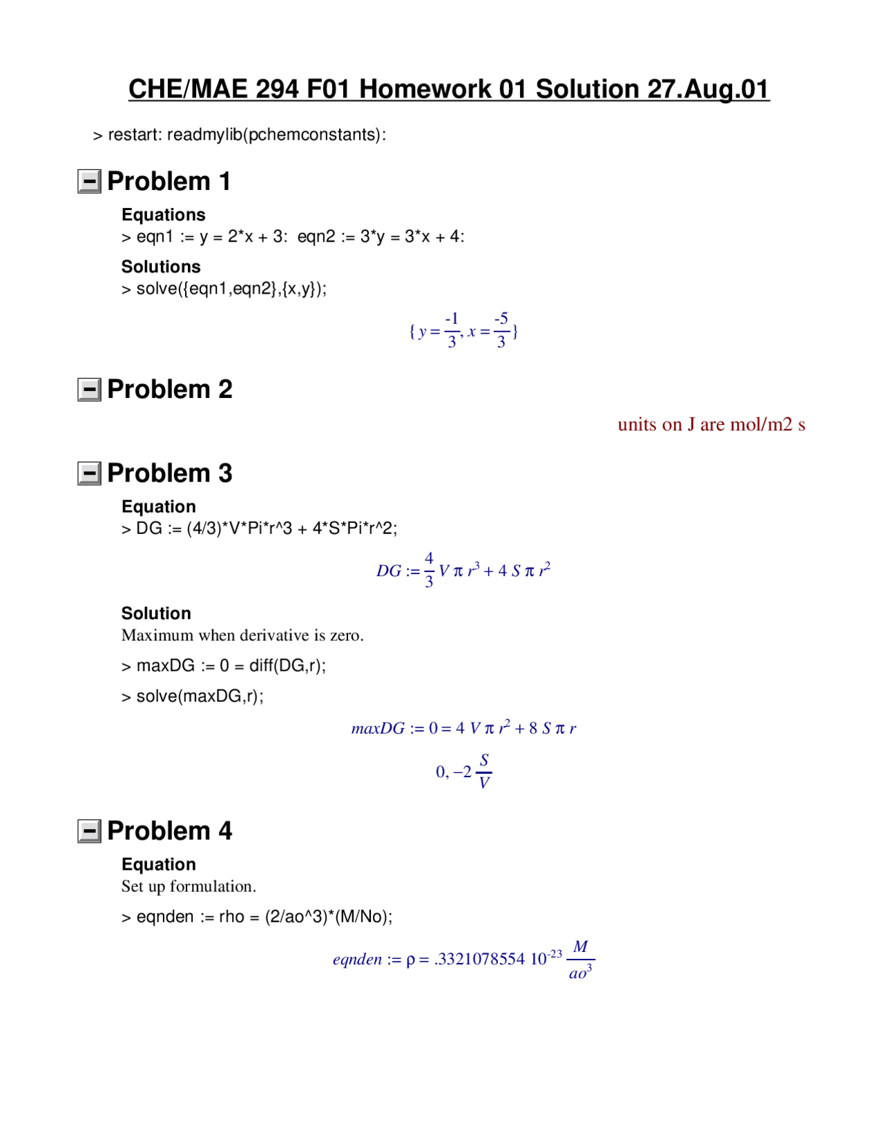 10 Solved Problems On Magnitudes Of Density Assignment 1 Che 294