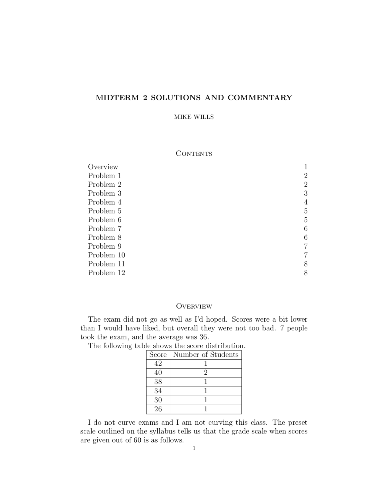 Solutions For Midterm 2 College Algebra Math 1050 Docsity