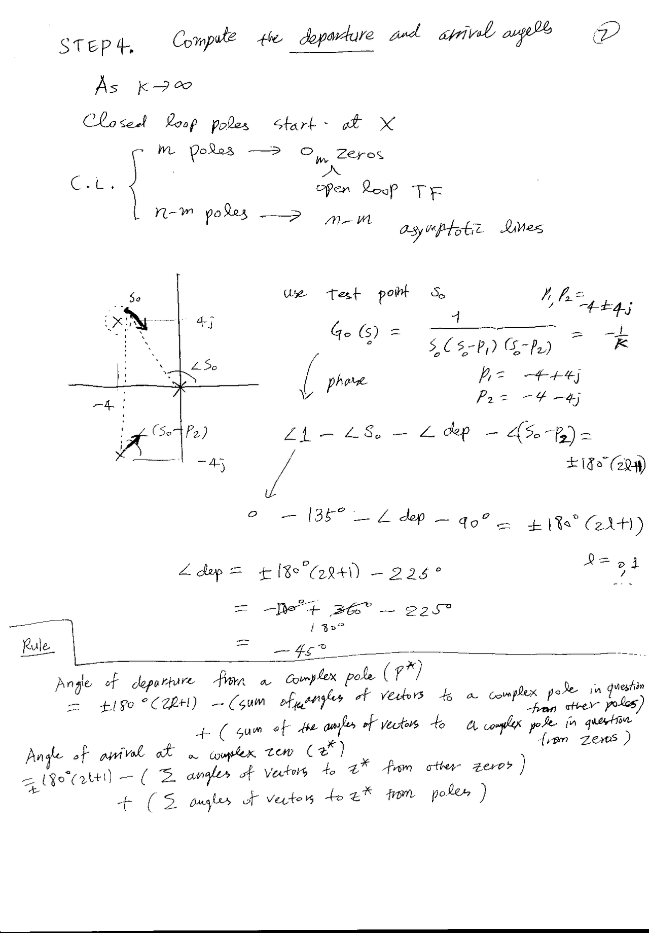 Departure and Arrival Angles - Control Systems - Handout Notes | ME 451 ...