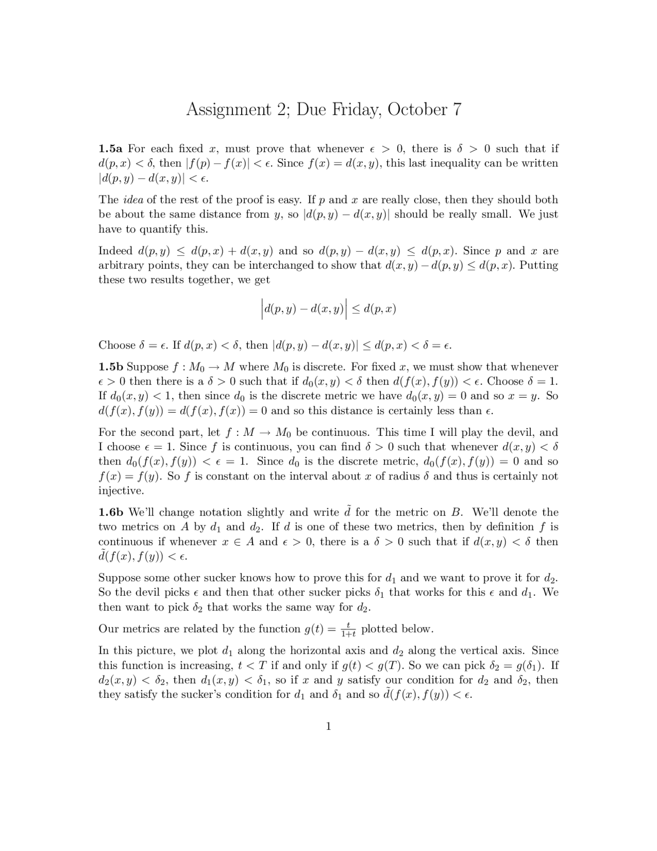 Practice Questions On Introduction To Topology Homework 8 Math 431