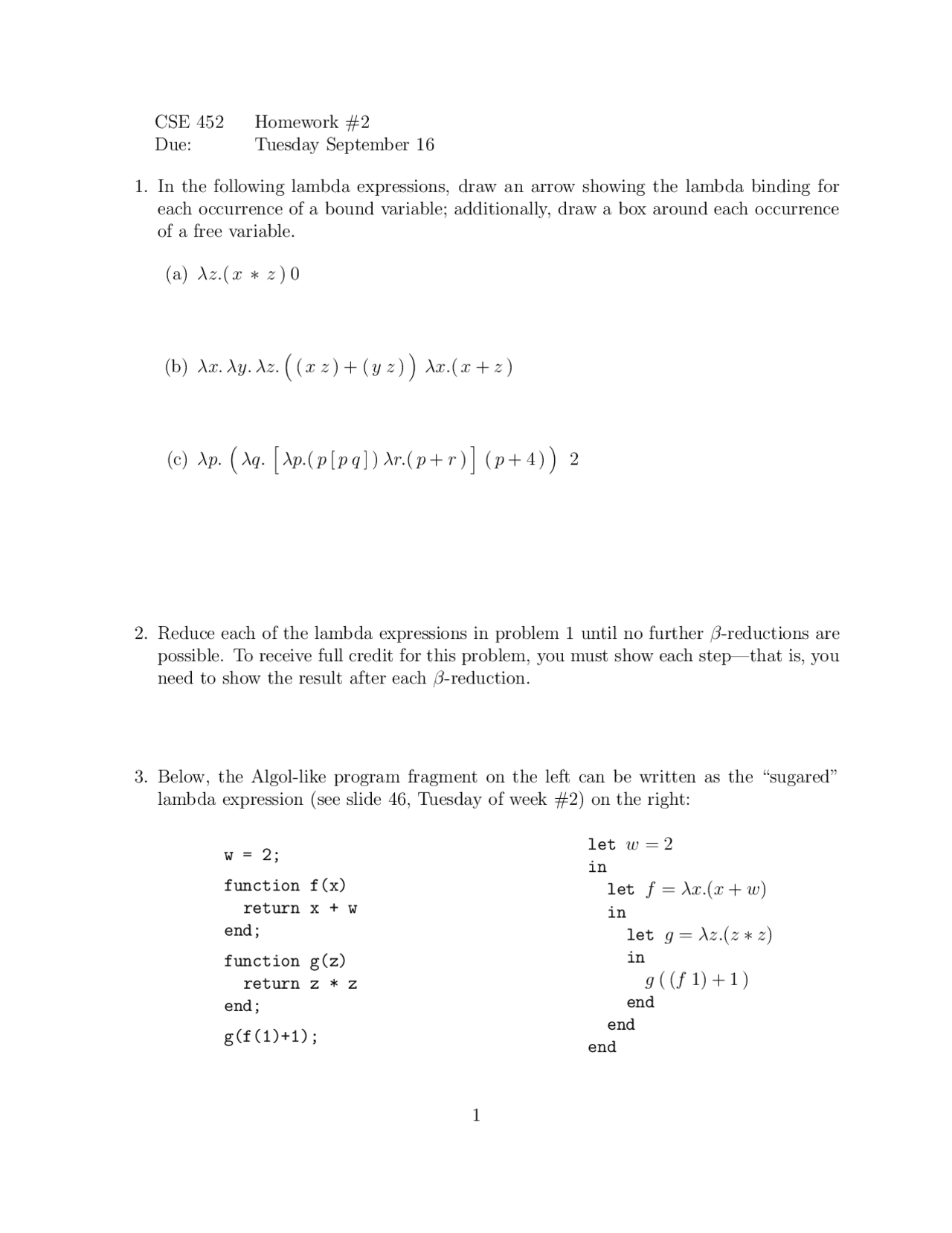 6 Questions For Assignment 2 Organization Programming Language Cse