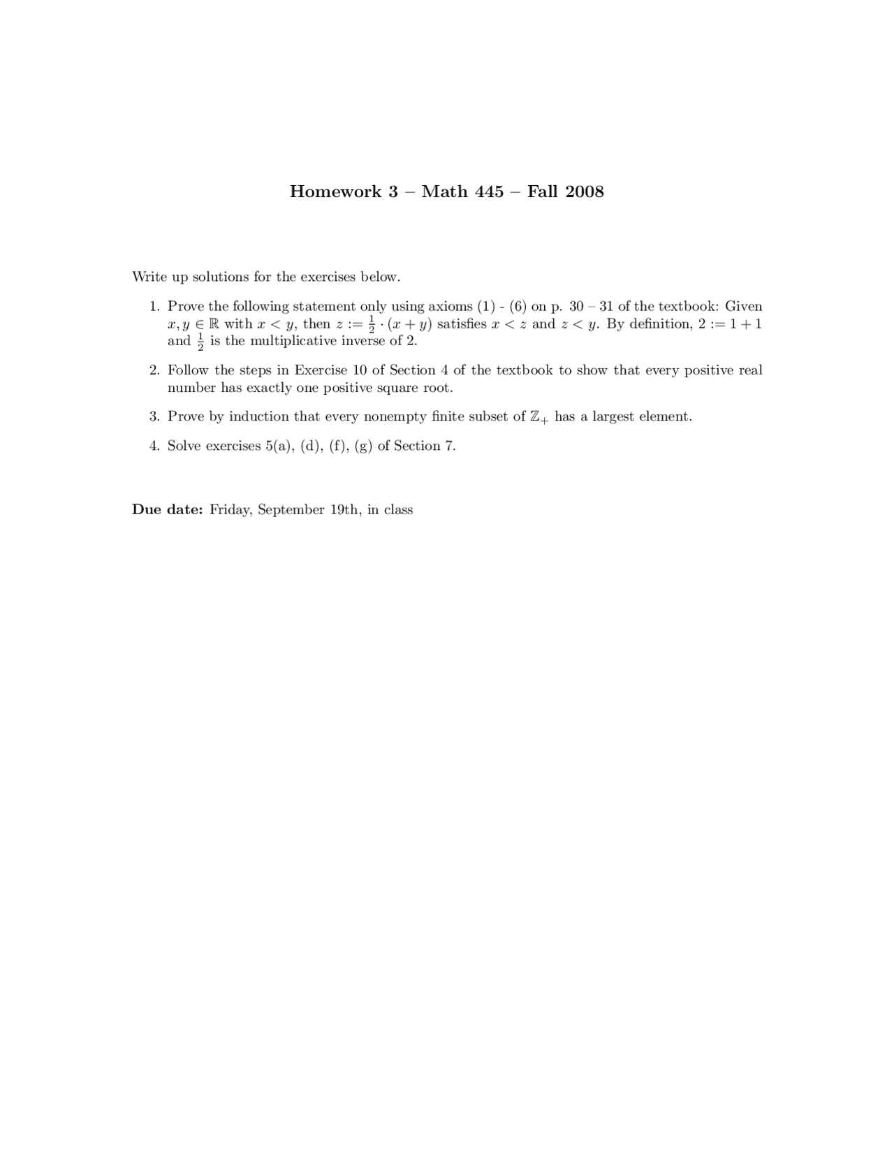 4 Questions For Assignment 3 Introduction To Topology I Math 445