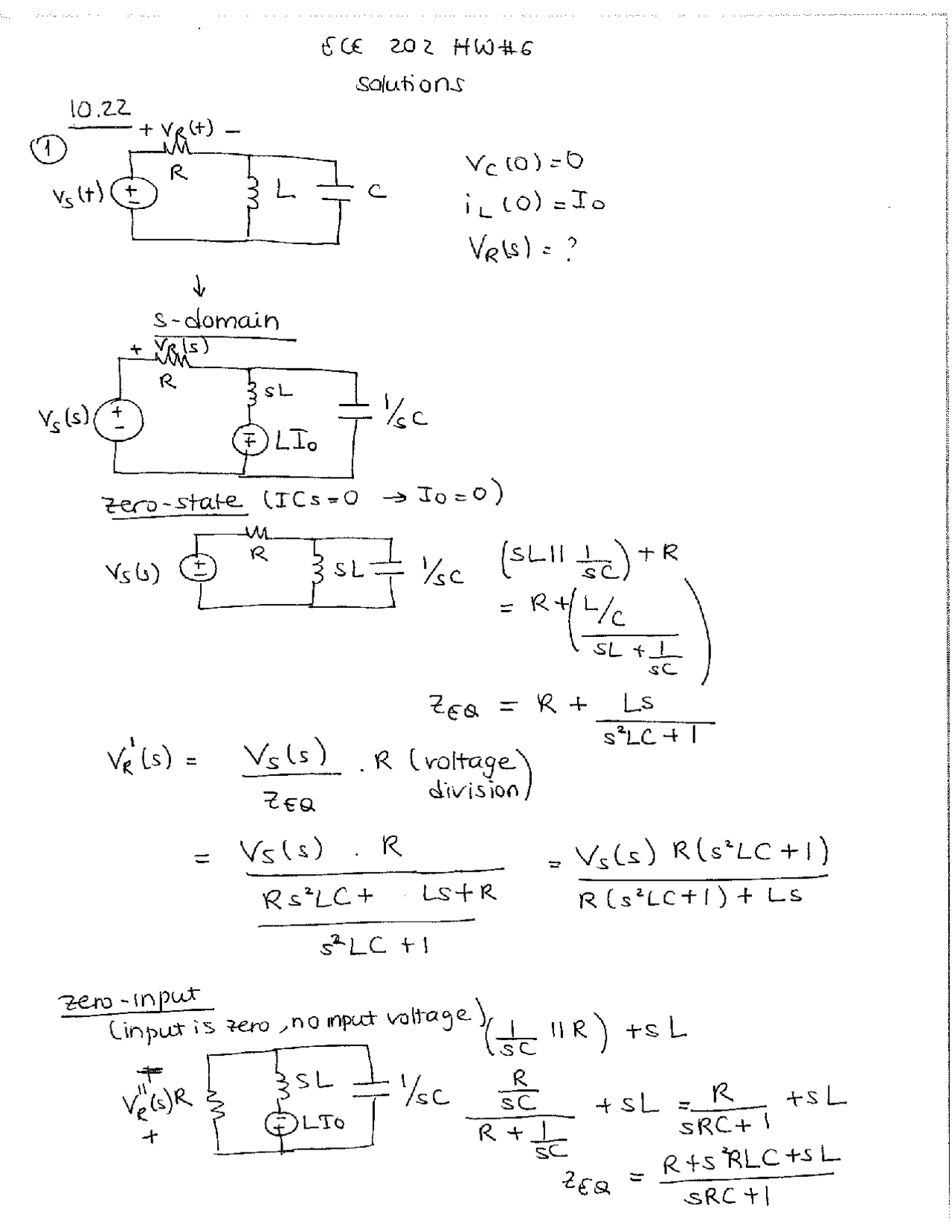 Resolution Of Homework 6 On Circuits And Systems Ii Ece 202 Docsity
