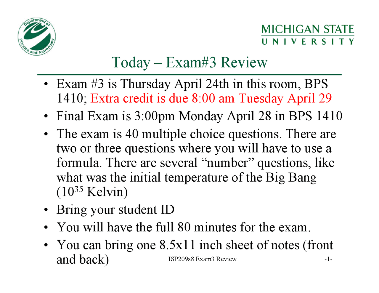 Exam 3 Review Mystery Of The Physical World Isp 209 Docsity 